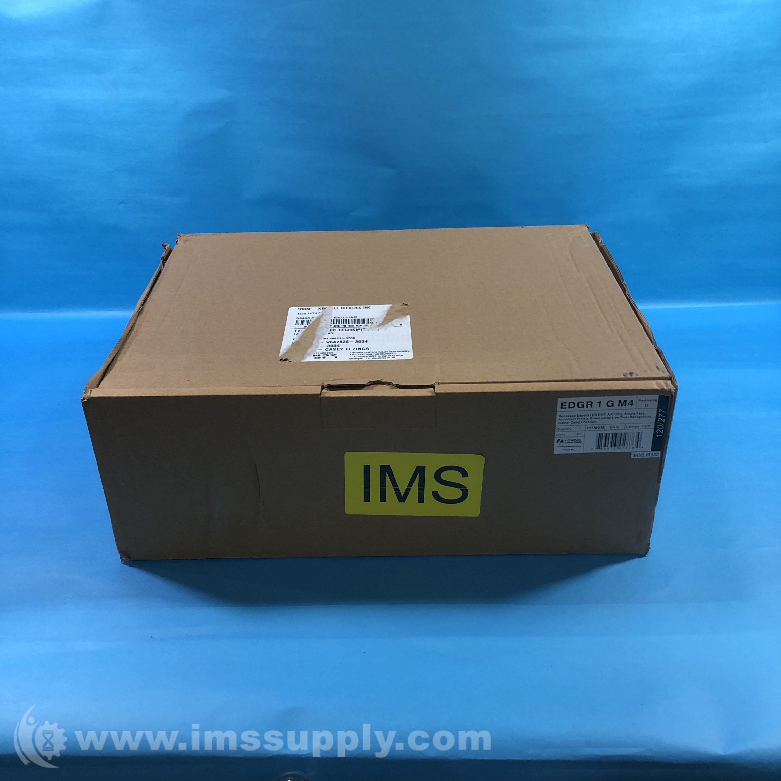 Lithonia Lighting EDGR 1 G M4 Recessed Edge-Lit LED Exit Sign - IMS Supply