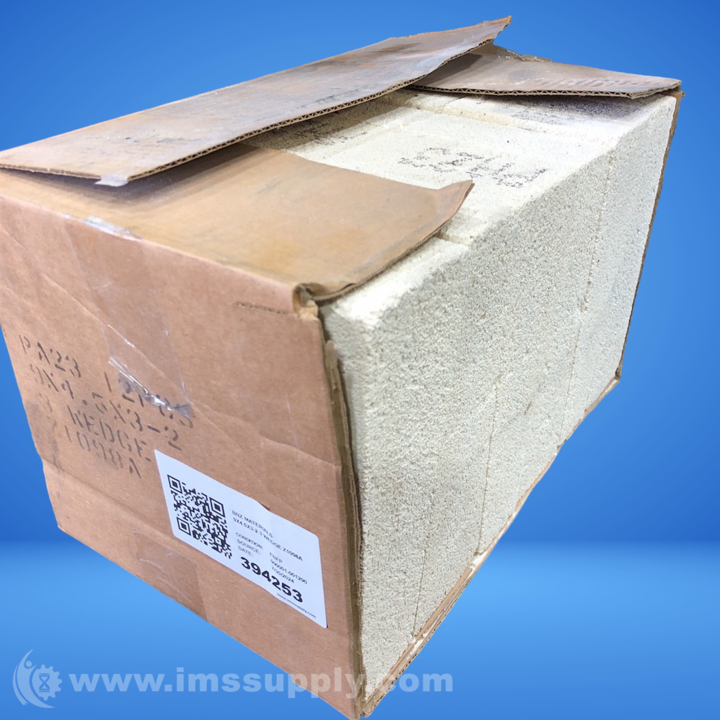 BNZ Materials PA23 3 WEDGE Box of 12 White Insulating Fire Bricks - IMS ...