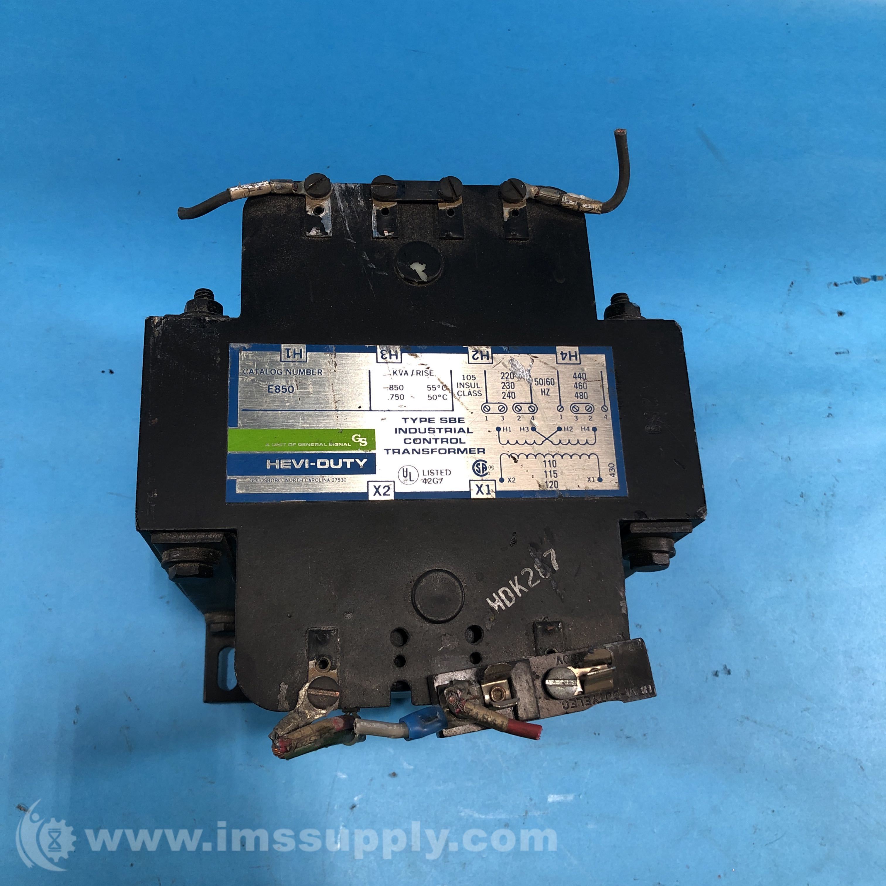 General Signal E850 Hevi-Duty Transformer - IMS Supply