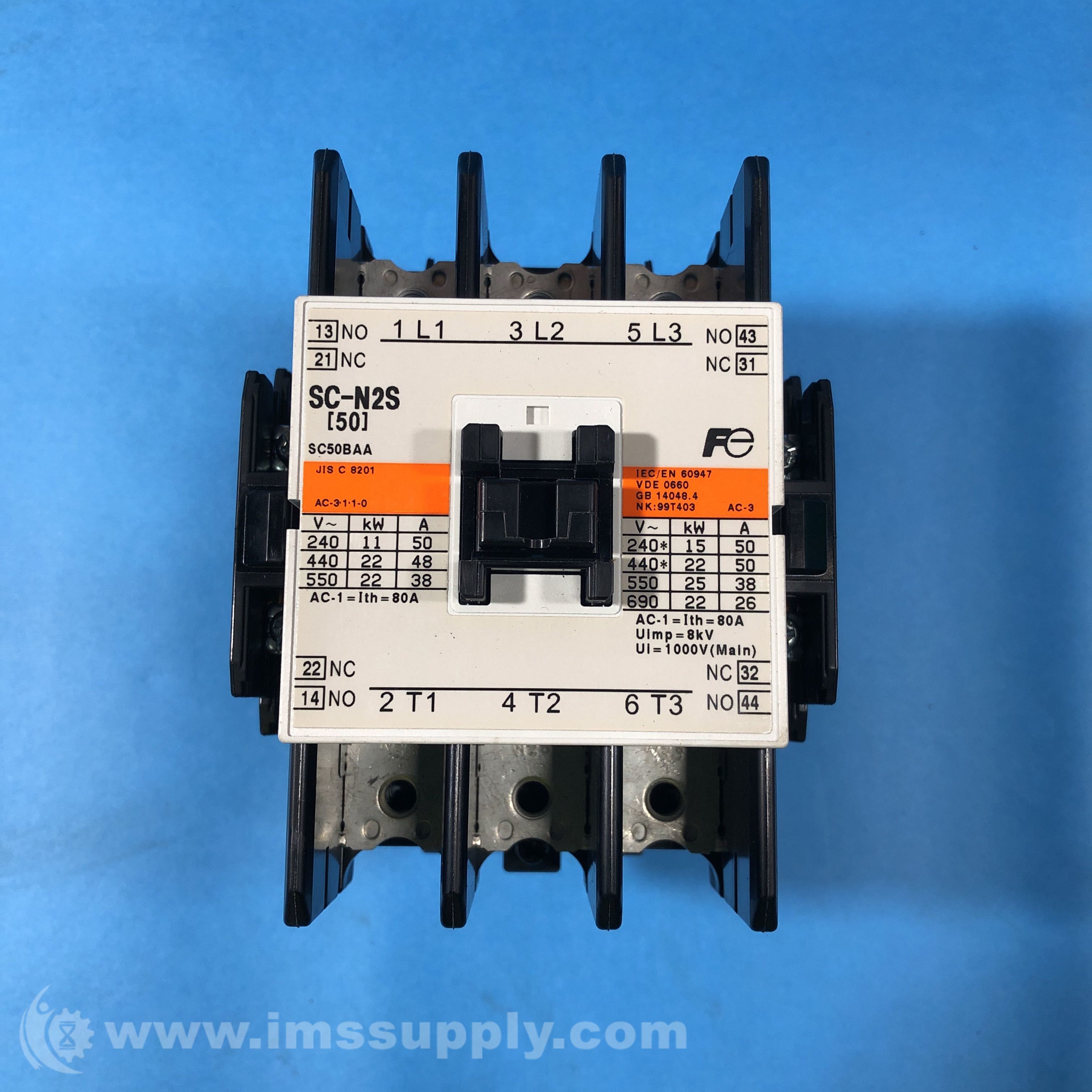 Fuji Electric Co SC-N2S SC50BAA Magnetic Contactor 220VAC - IMS Supply