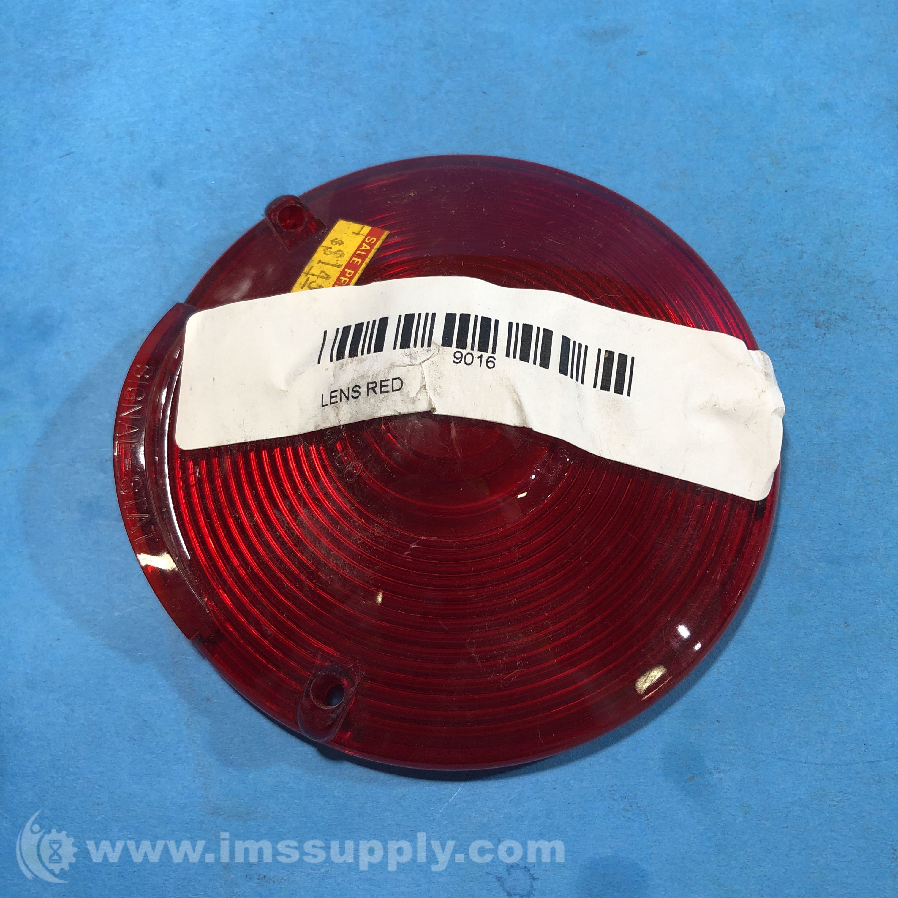 Signal Stat 9016 Red Round Acrylic Lens, for Front - IMS Supply