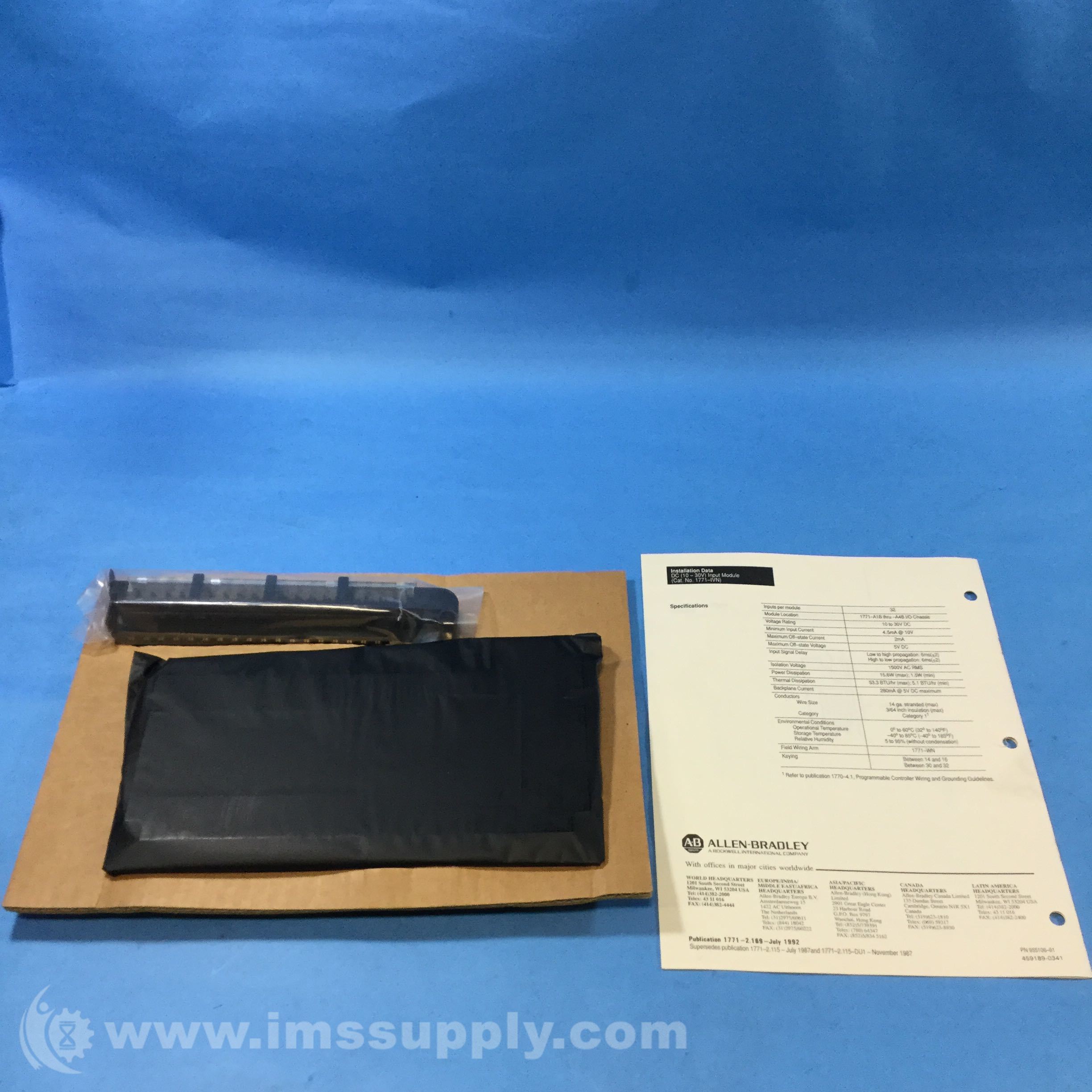 Allen Bradley 1771-IVN PLC5 Input Module - IMS Supply