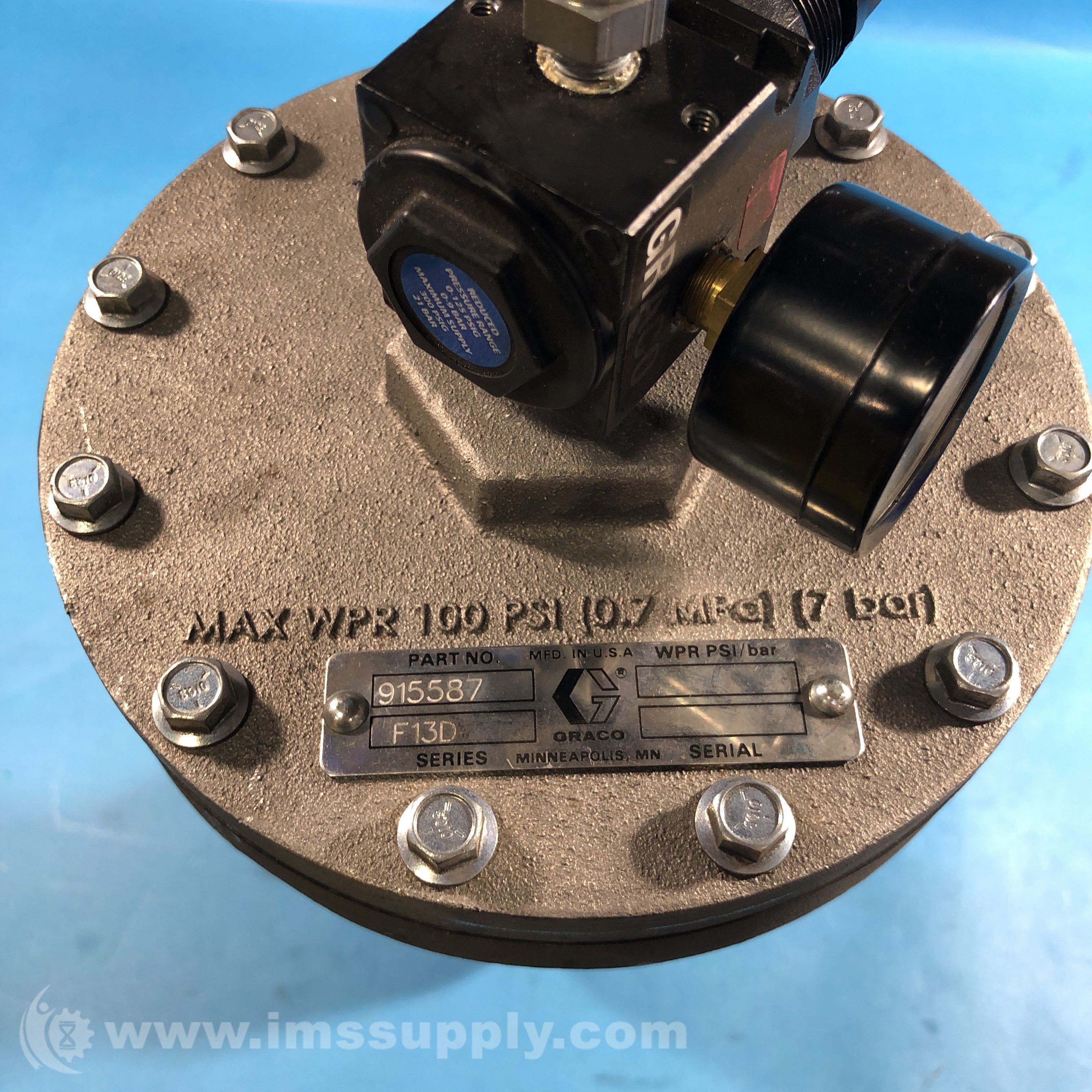 Graco 915587 Air Operated Mastic Fluid Pressure Regulator - IMS Supply