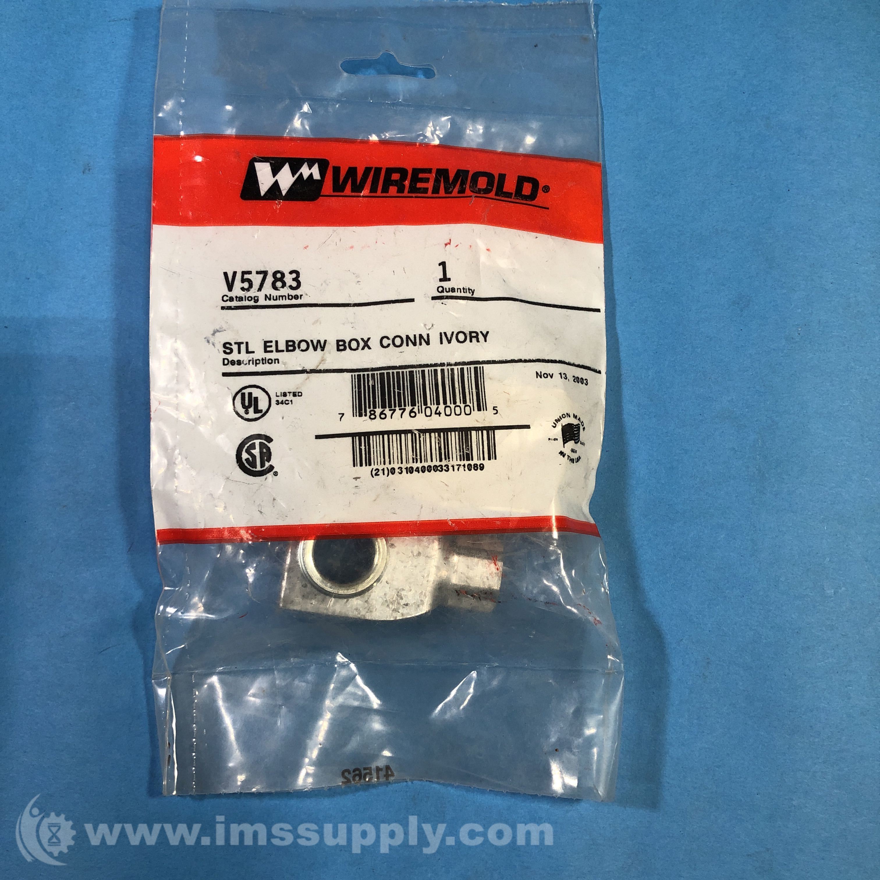 Wiremold V5783 Elbow Box Connector Fitting - IMS Supply