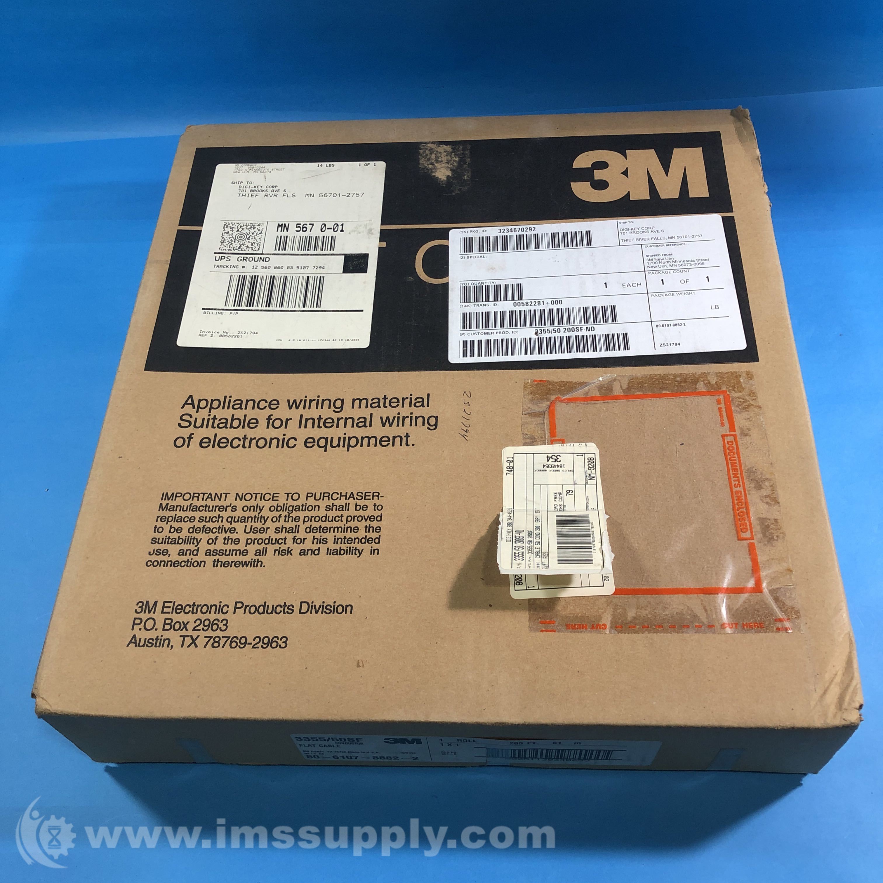 3M 3355/50SF 200 FT Flat Cable - IMS Supply