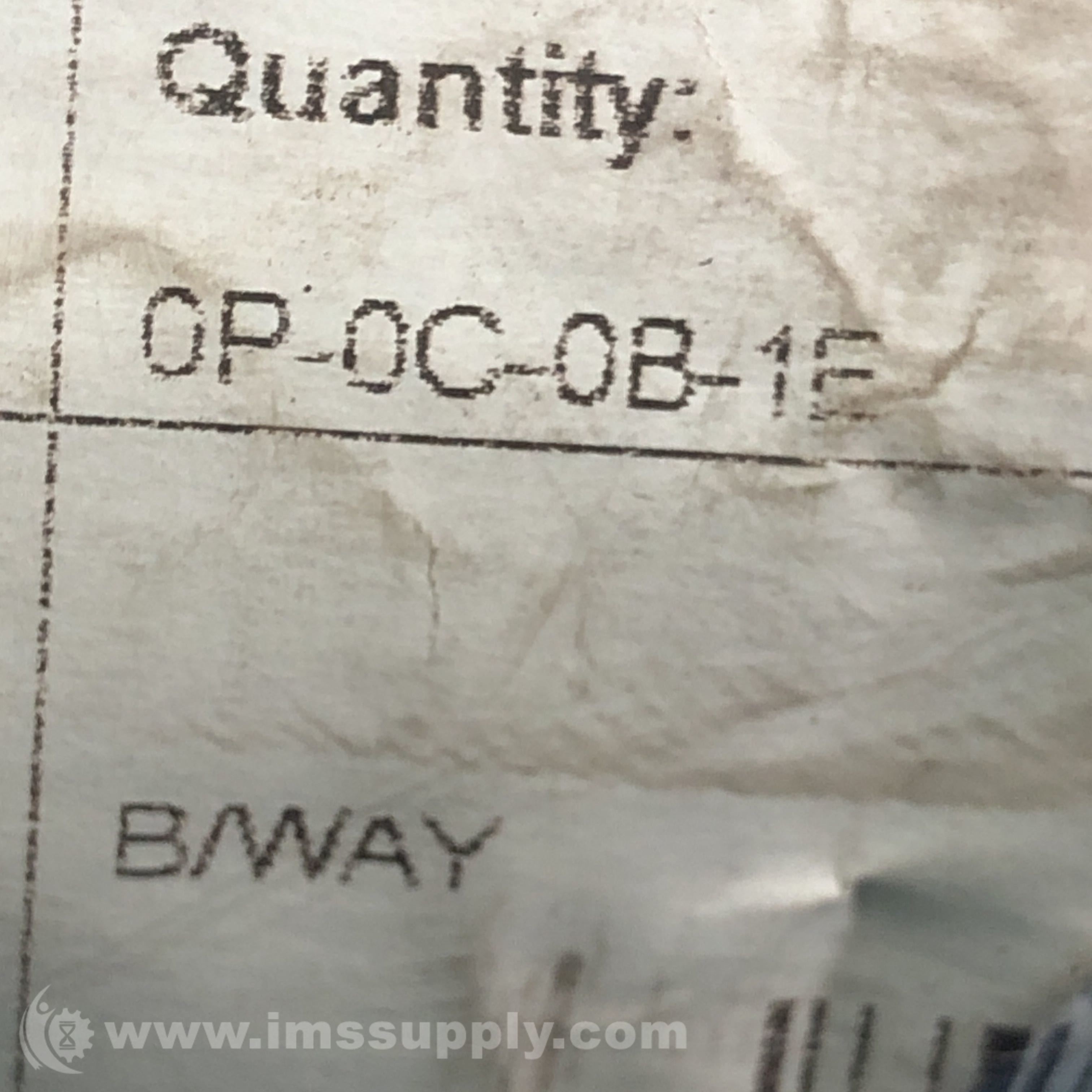 Sci 0P-0C-0B-1B Pipe Fitting - IMS Supply