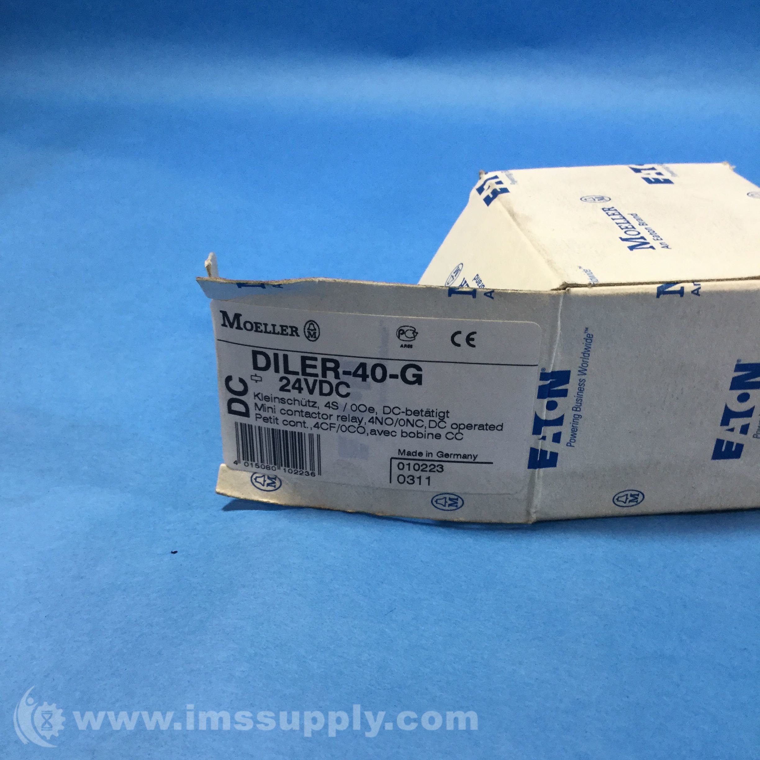 Moeller Electric DILER-40-G Contactor, 24VDC - IMS Supply