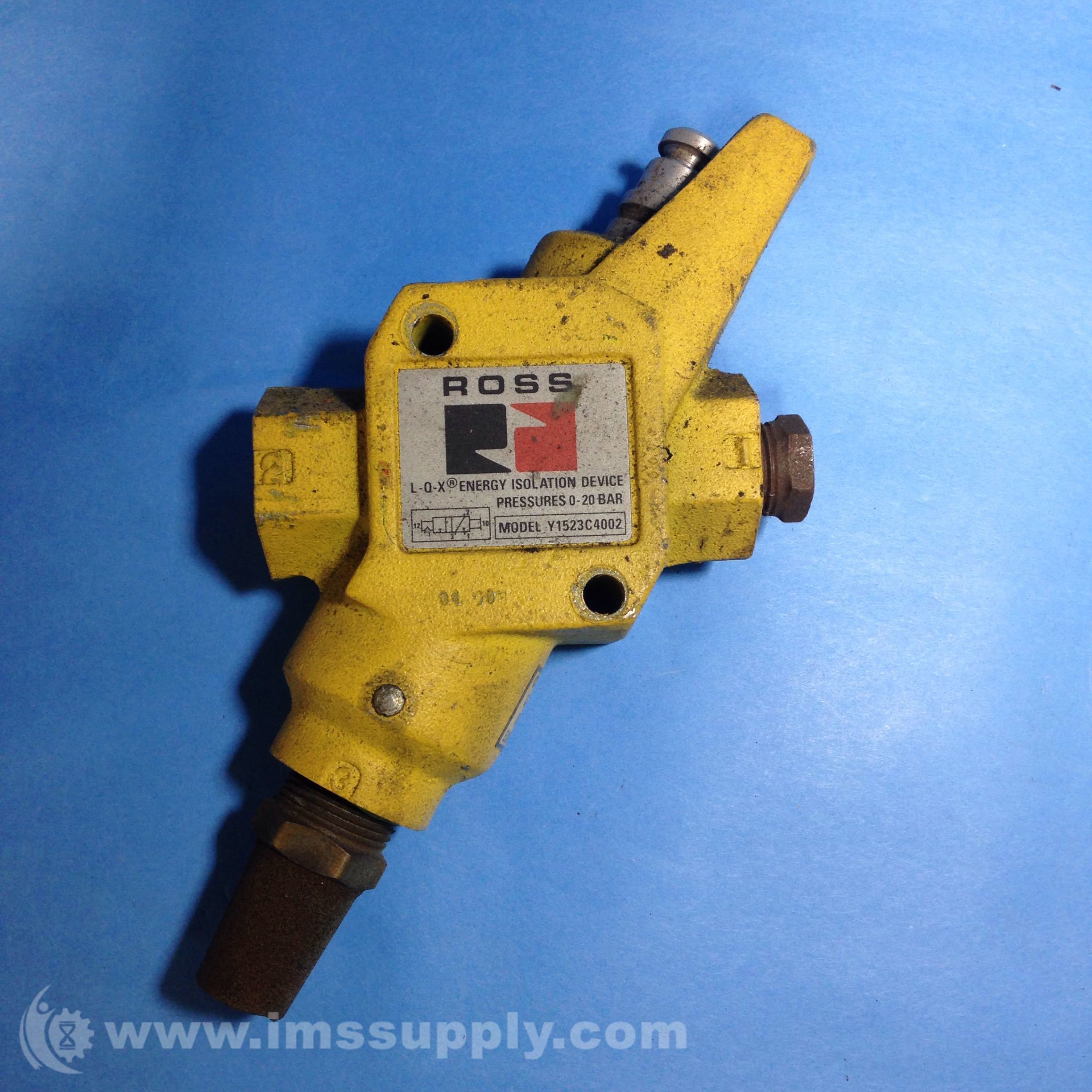 Ross Controls Y1523C4002 Manual Lockout L-O-X Valve - IMS Supply