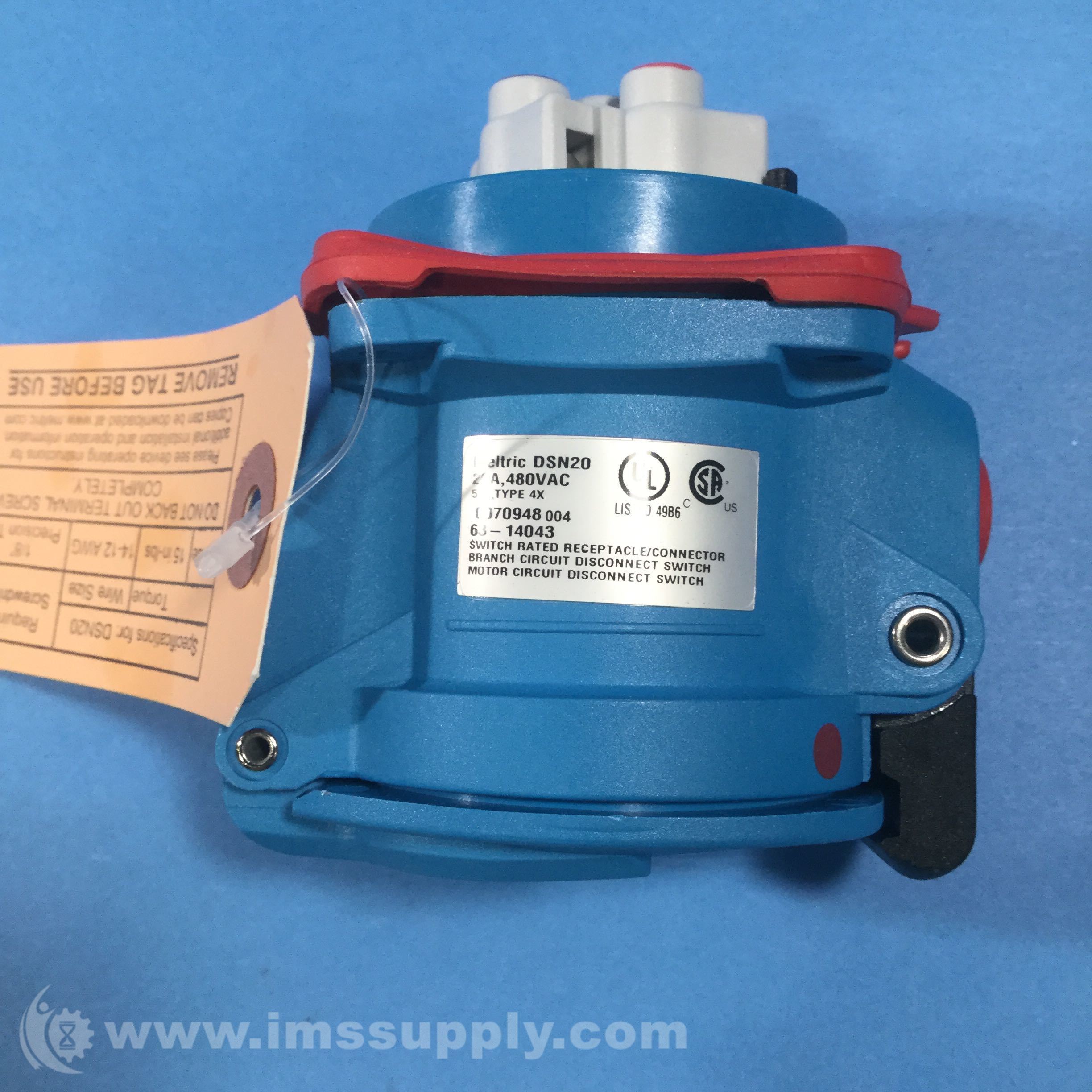 Meltric 63-14043 Receptacle, 20 Amp 480 Volt, DSN20 Series - IMS Supply