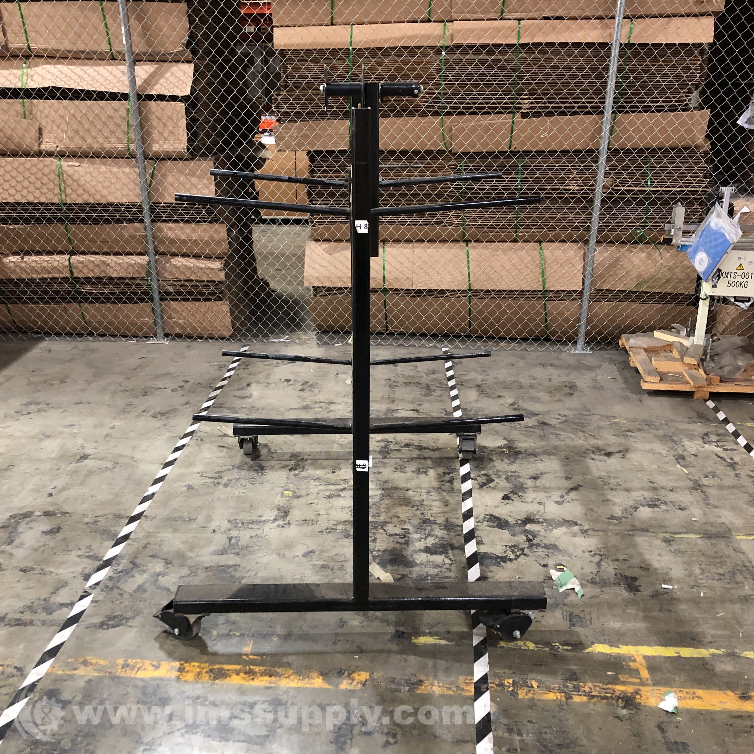 2 Tier Rolling Hanging Stand, 8 Bars, 1 Spool Holder - IMS Supply