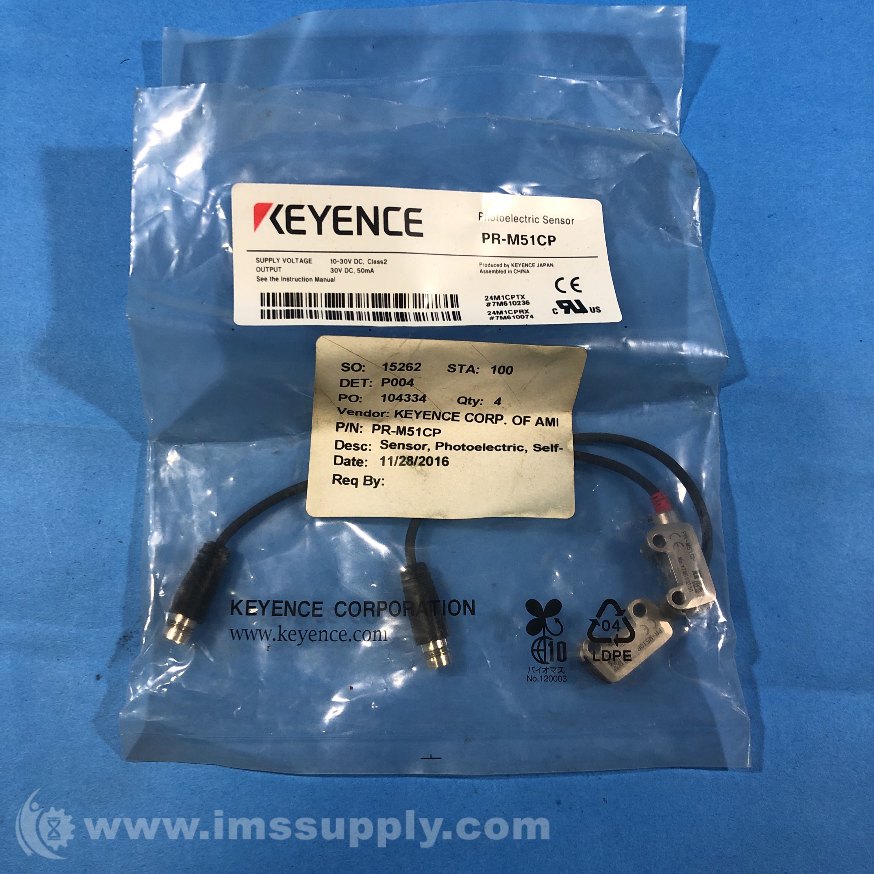 Keyence PR-M51CP Photoelectric Sensor - IMS Supply