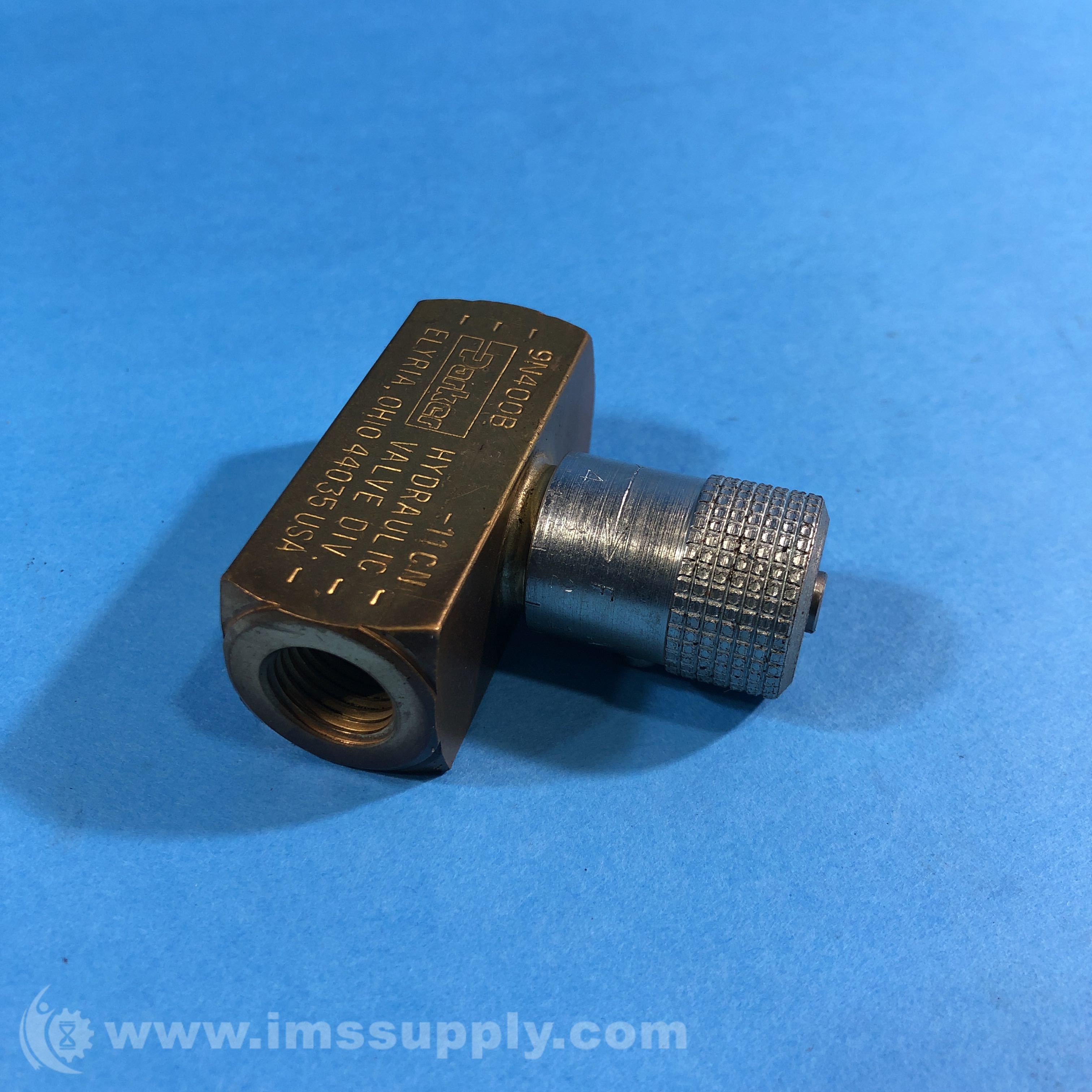 Parker 9N400B-11CN Colorflow Needle Valve - BSPP Ports - IMS Supply