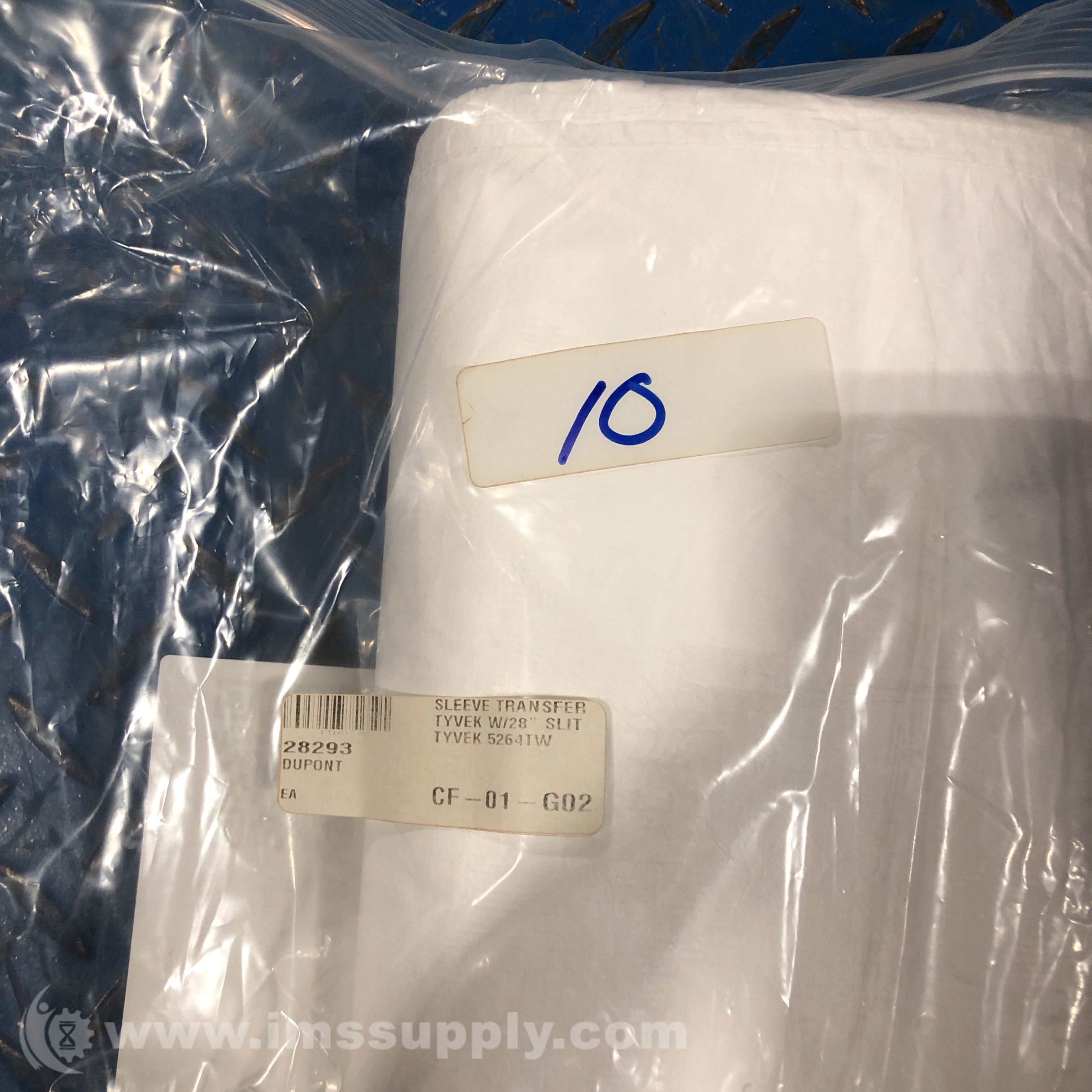 Dupont CF-01-G02 Bag of 10 Tyvek Sleeve Transfer w/28 Slit - IMS Supply