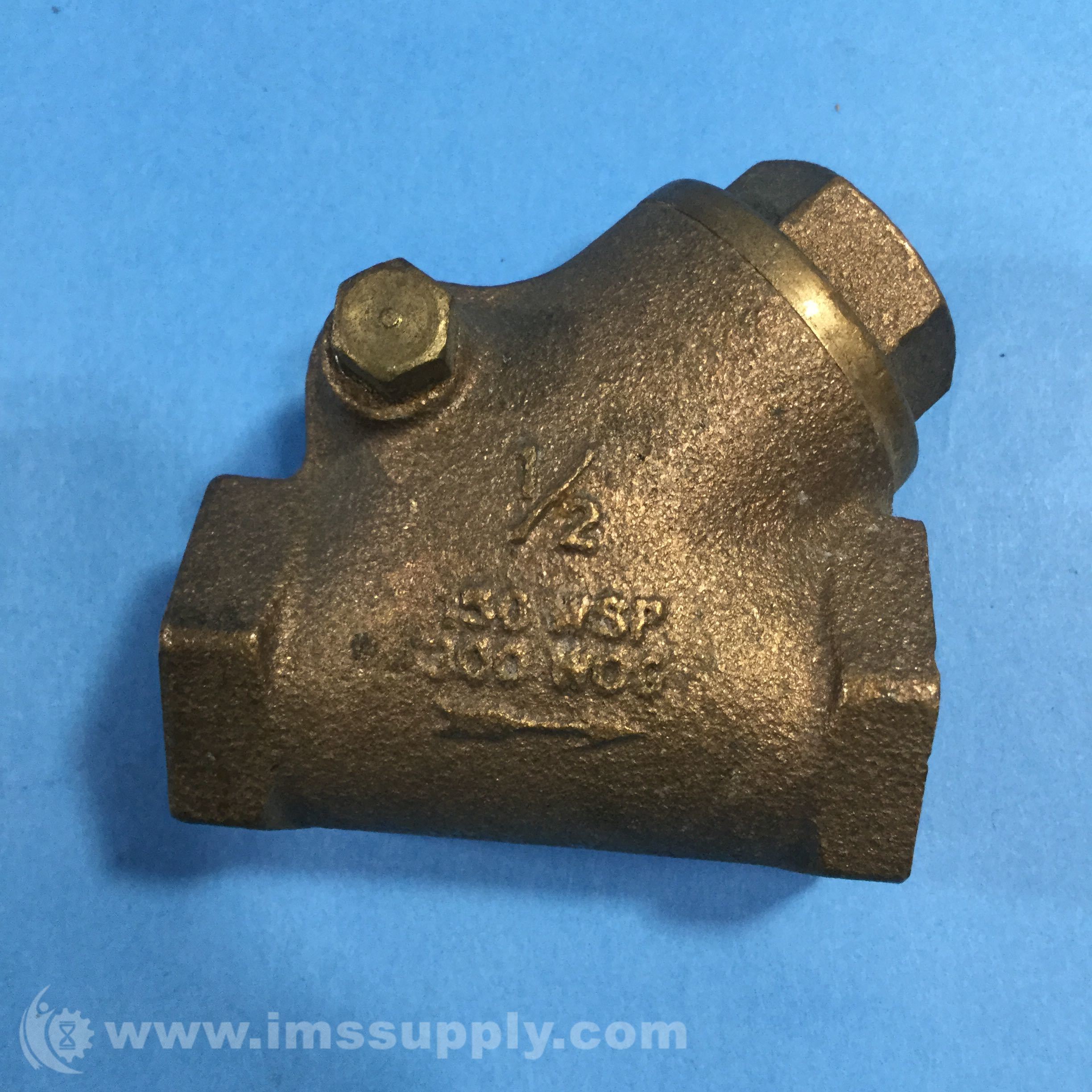 150 WSP 300 WOG Size 1/2 Inch Swing Y Check Valve - IMS Supply