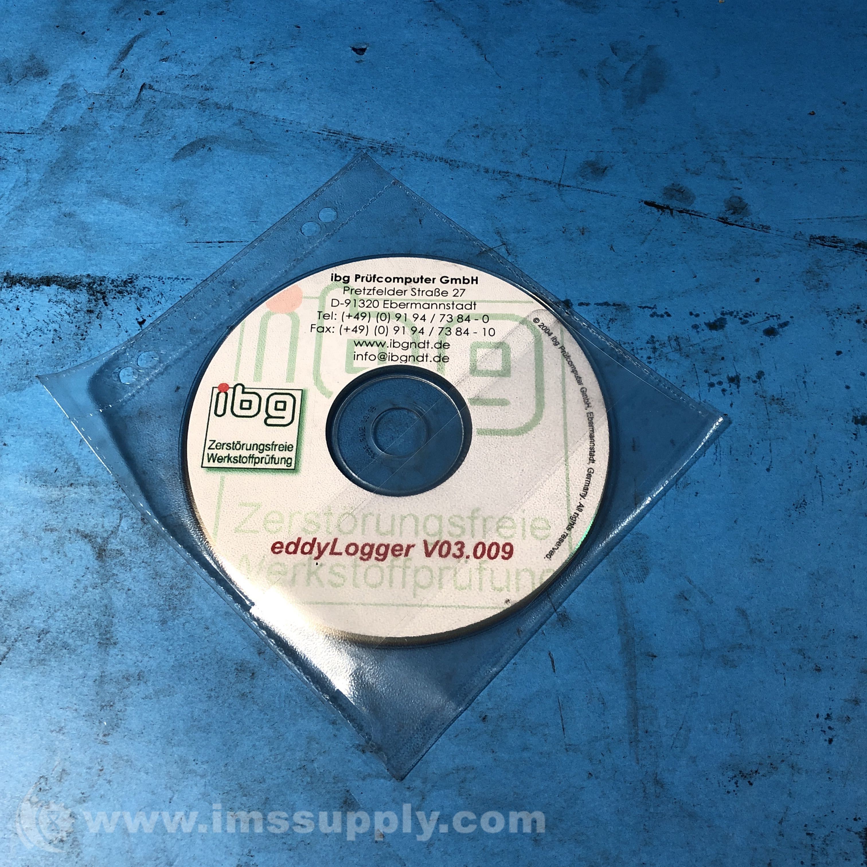 IBG V03.009 Eddy Logger Software - IMS Supply