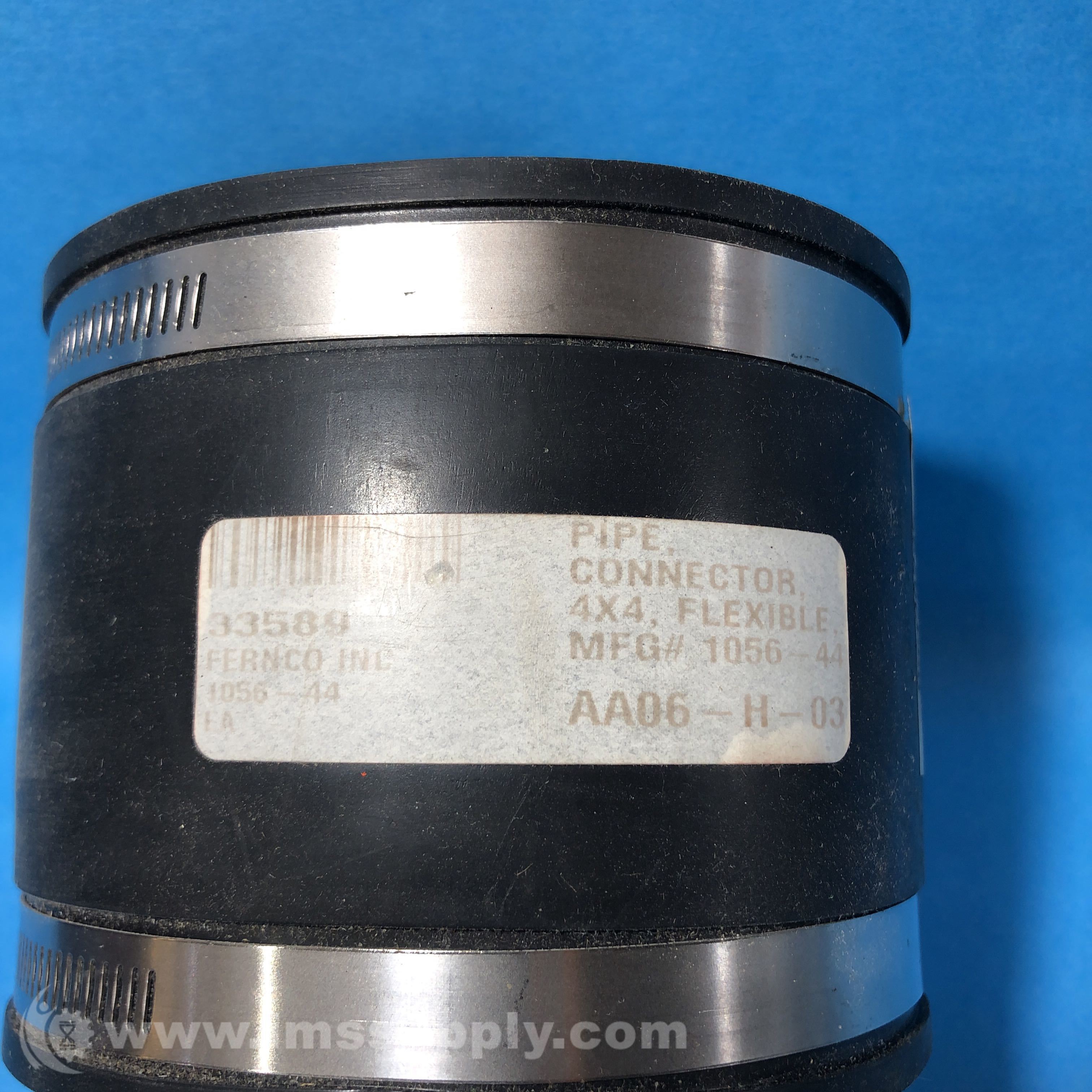 Fernco 1056-44 Flexible Coupling, Rubber 4 x 4 Inch with Clamps - IMS ...