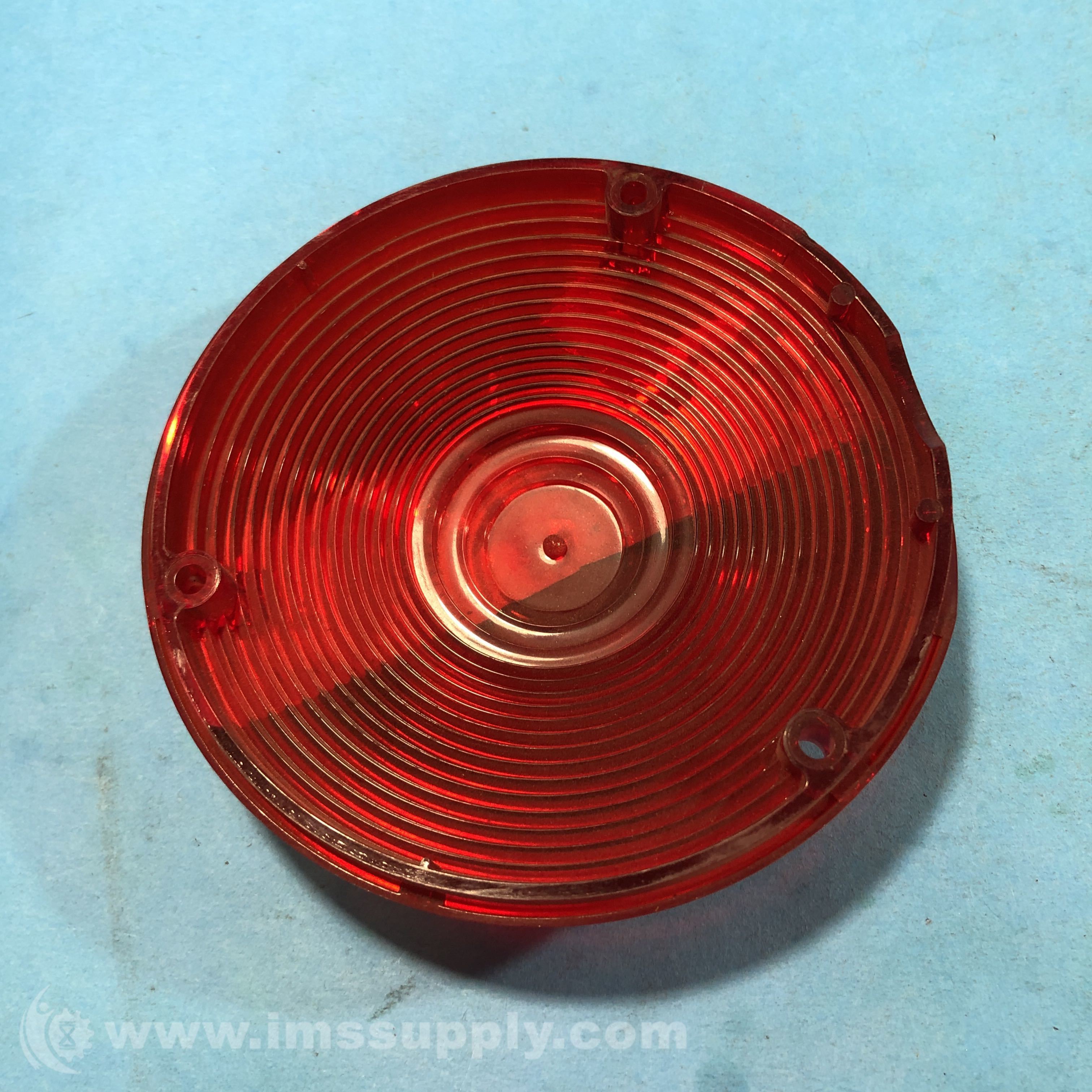 Signal Stat 9016 Red Round Acrylic Lens, for Front - IMS Supply