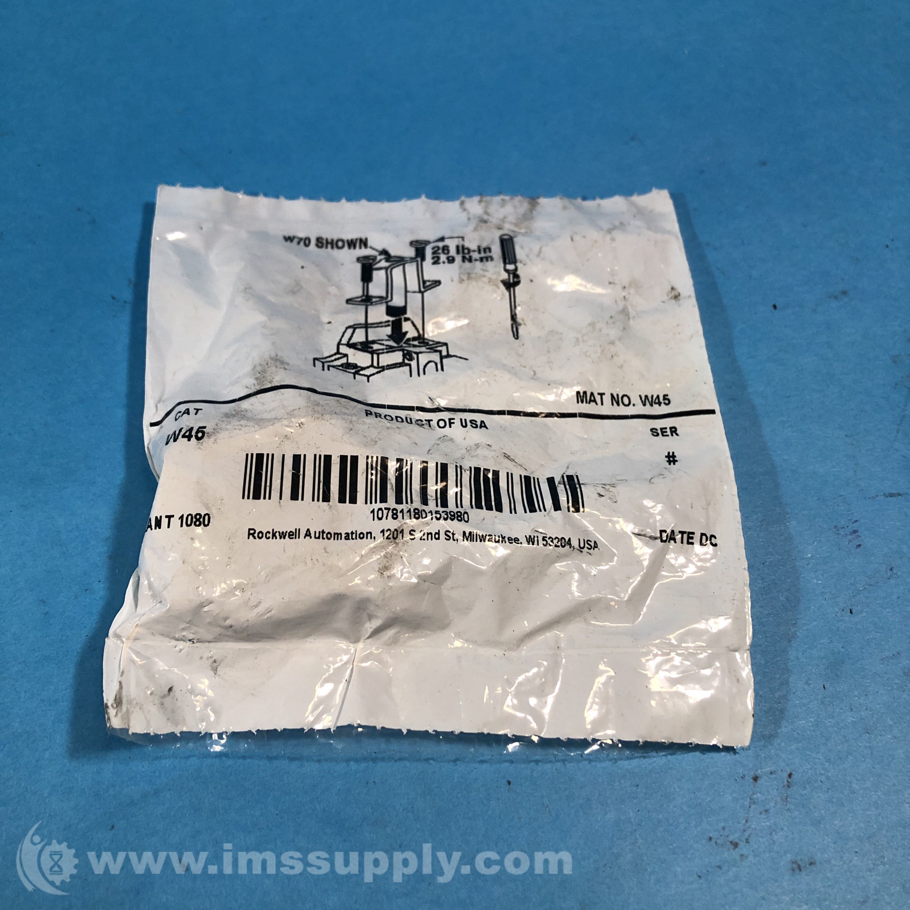 Allen Bradley W45 Heater Element, 5.44 Full Load Amps - IMS Supply