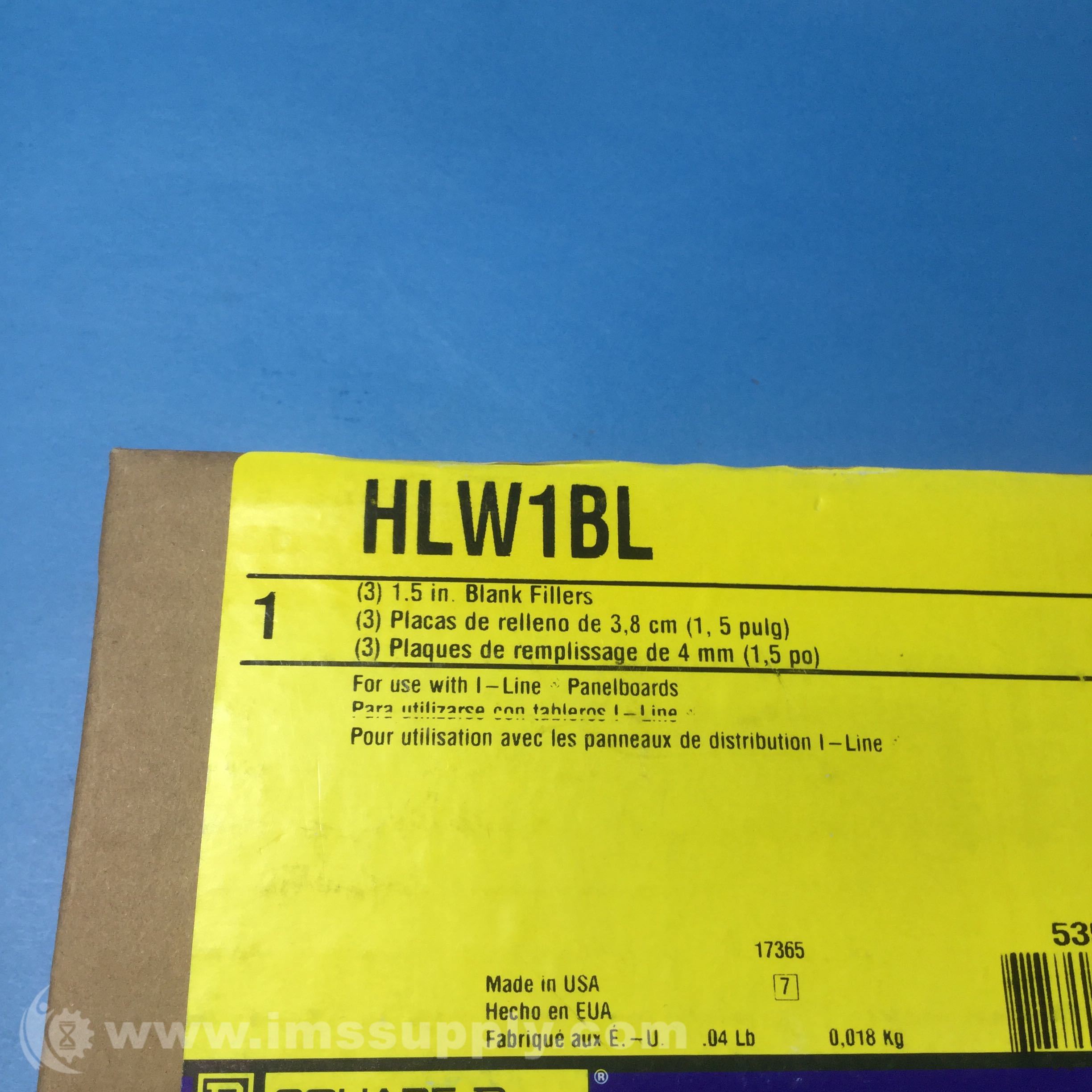 Square D HLW1BL 1.5 Inch Blank Filler - IMS Supply