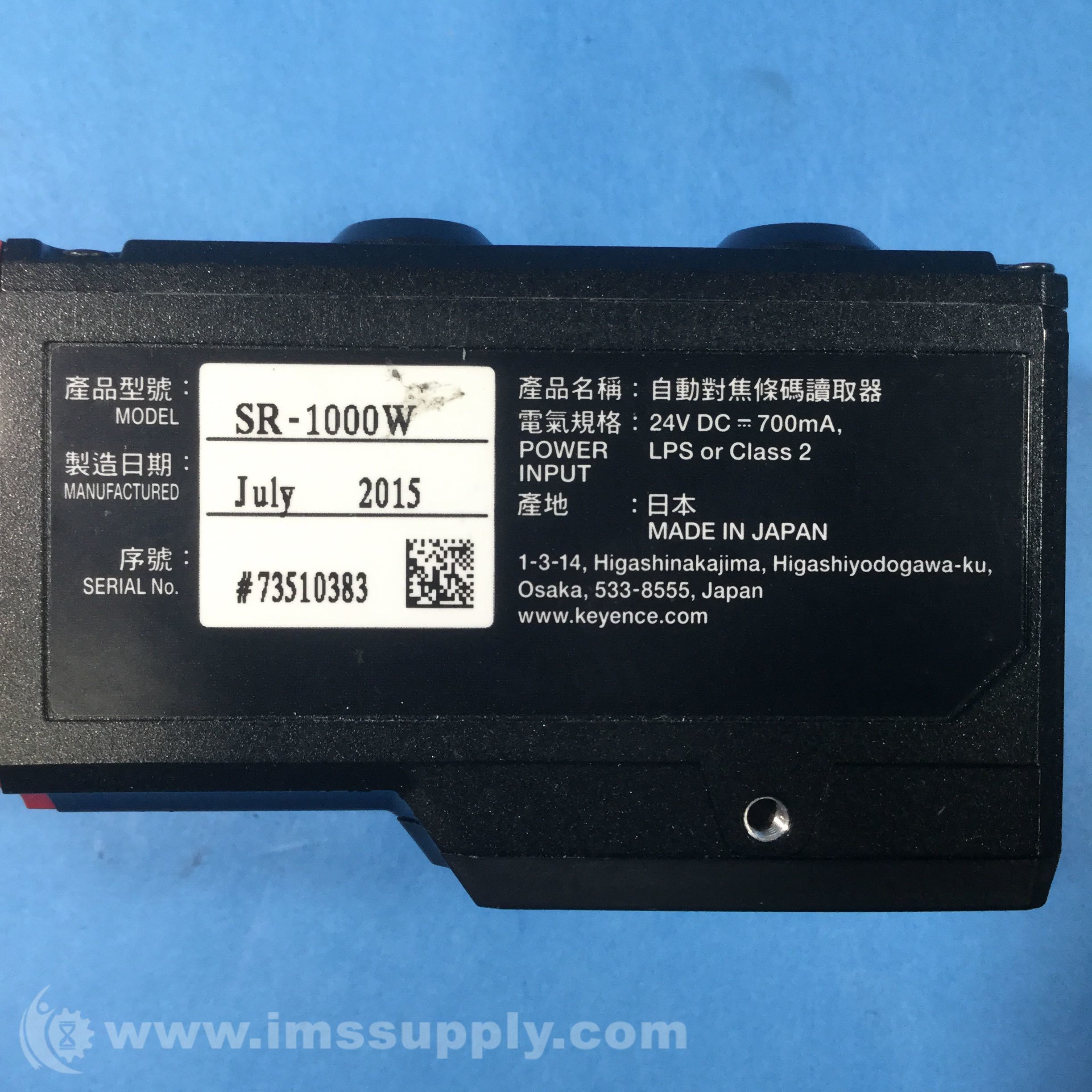 Keyence SR-1000W Automatic Focus Code Reader - IMS Supply