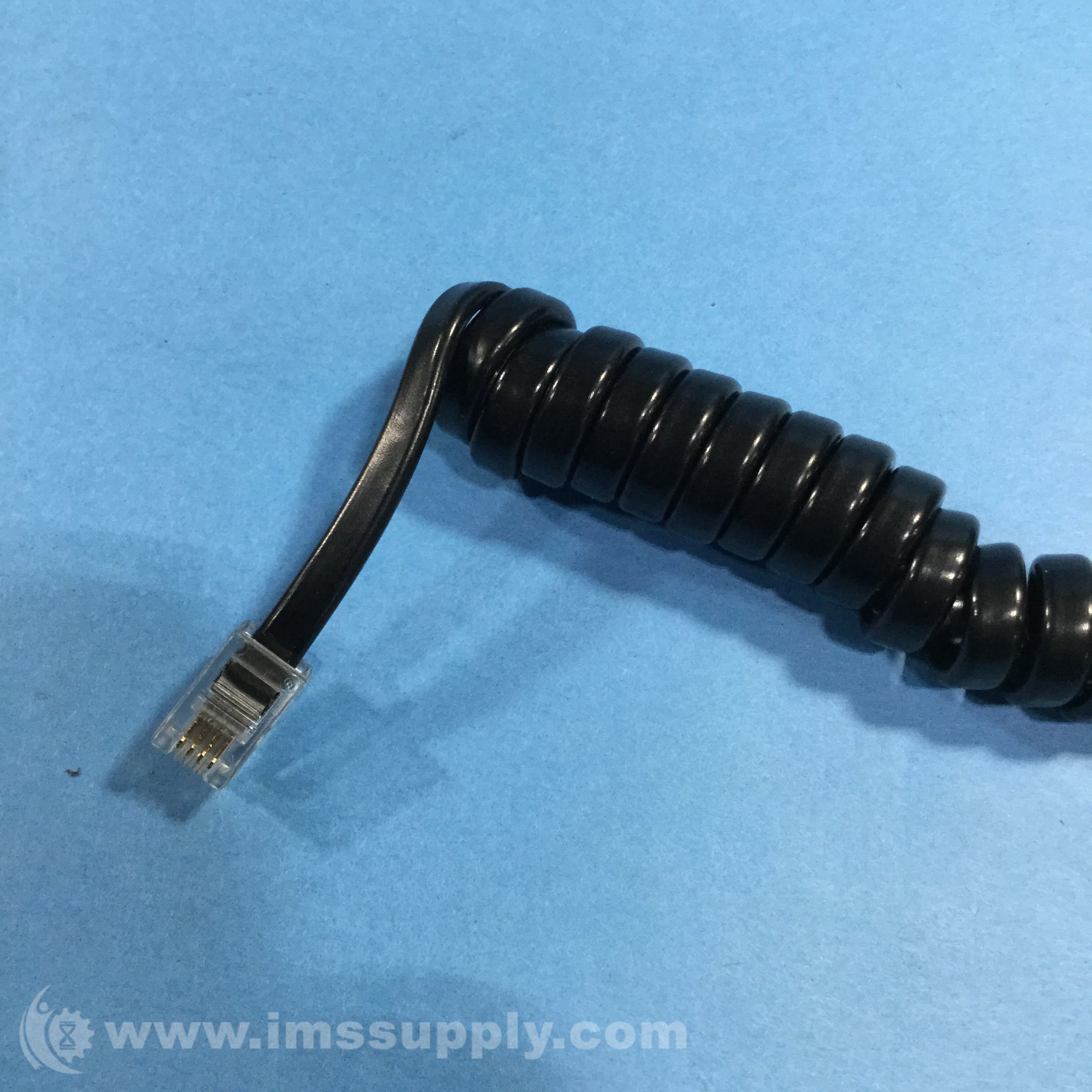 15 Coiled Telephone Cord, Black - IMS Supply