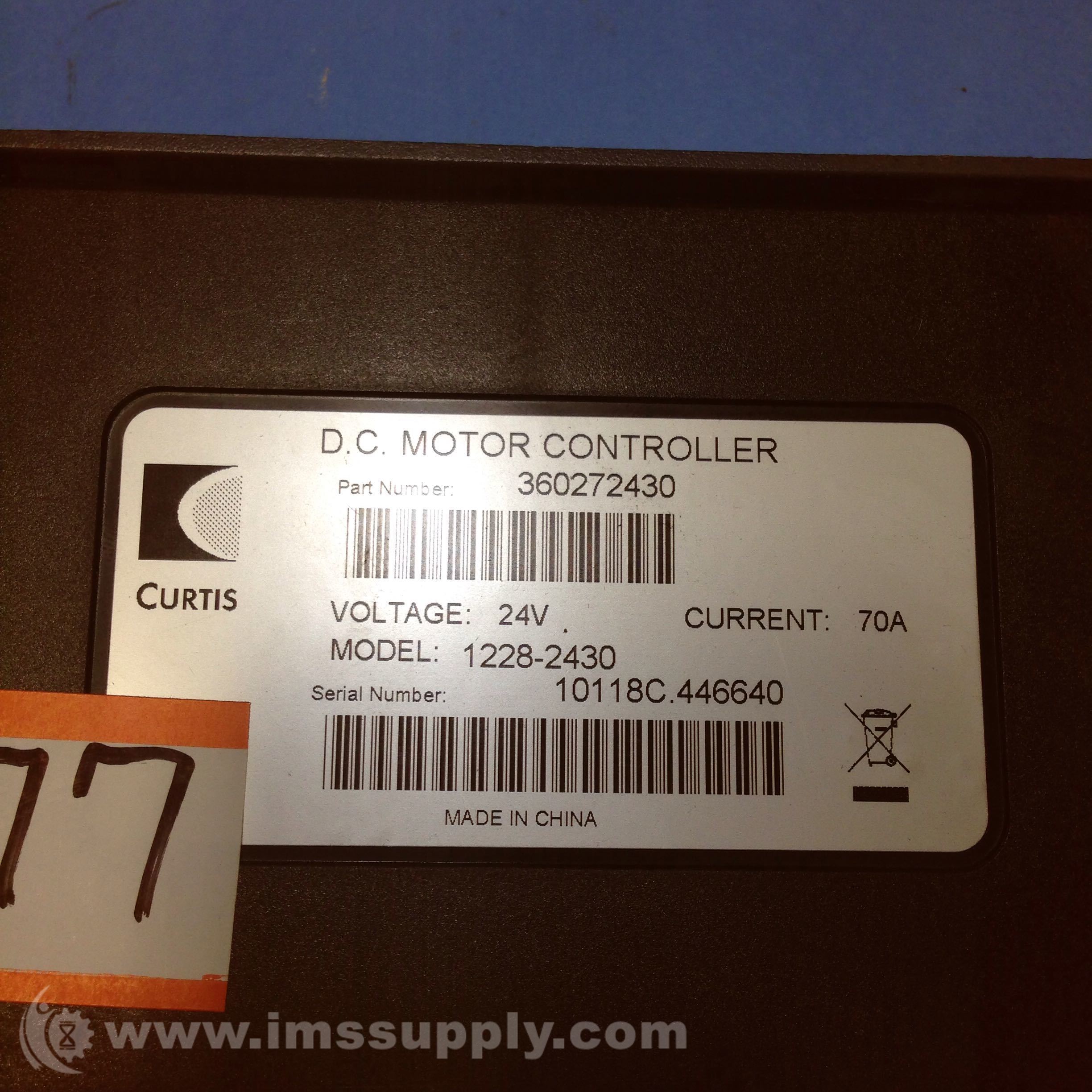 Curtis Instruments 1228-2430 Permanent Magnet Motor Controller - IMS Supply