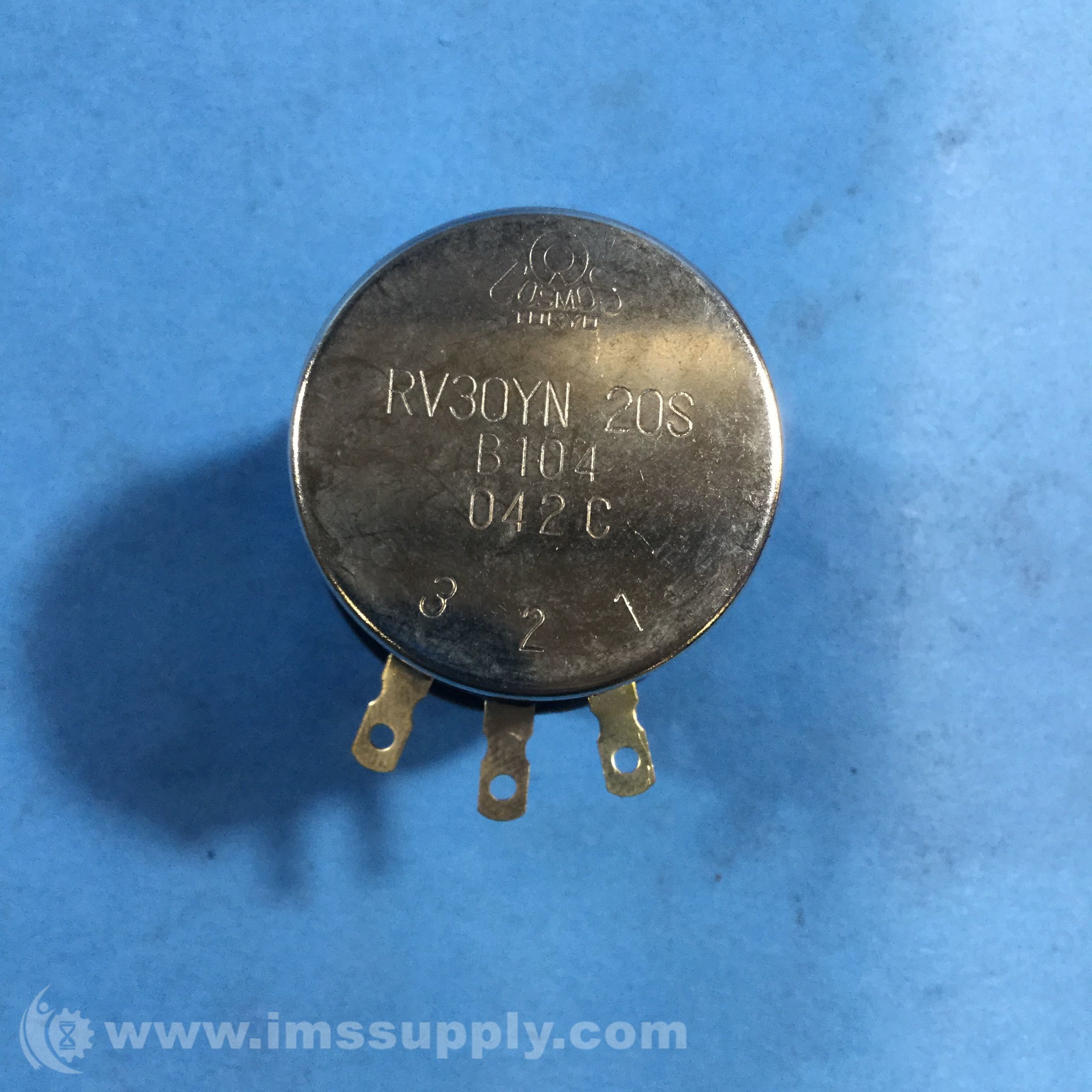 Cosmos RV30YN-20S-B104 Rotary Potentiometer, 100K OHM - IMS Supply