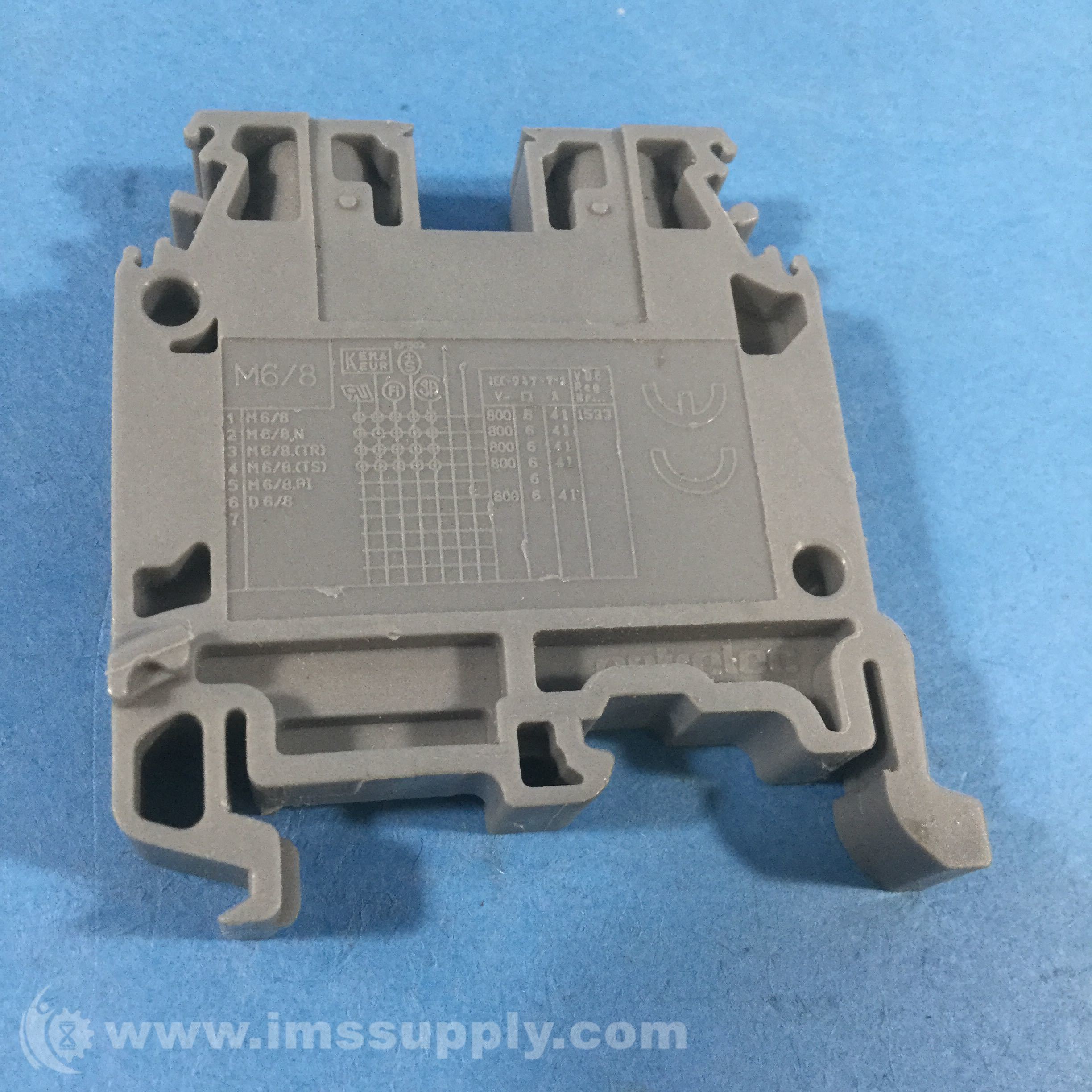 Entrelec M6/8 Ground Terminal Block 8mm Screw Clamp - IMS Supply