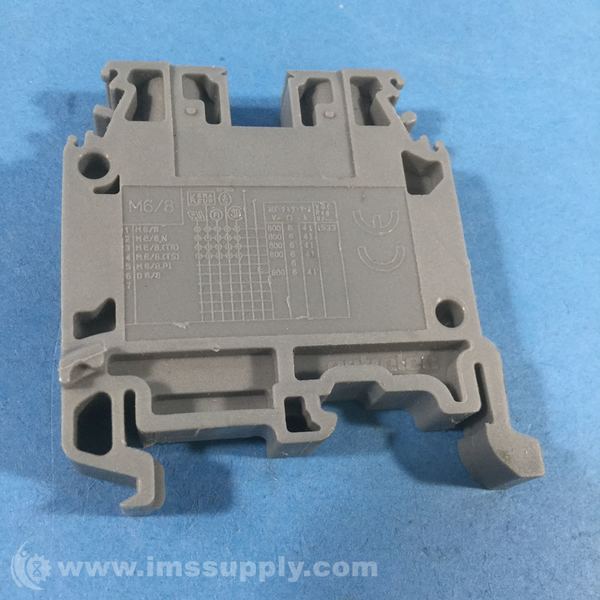 Entrelec M6/8 Ground Terminal Block 8mm Screw Clamp - IMS Supply