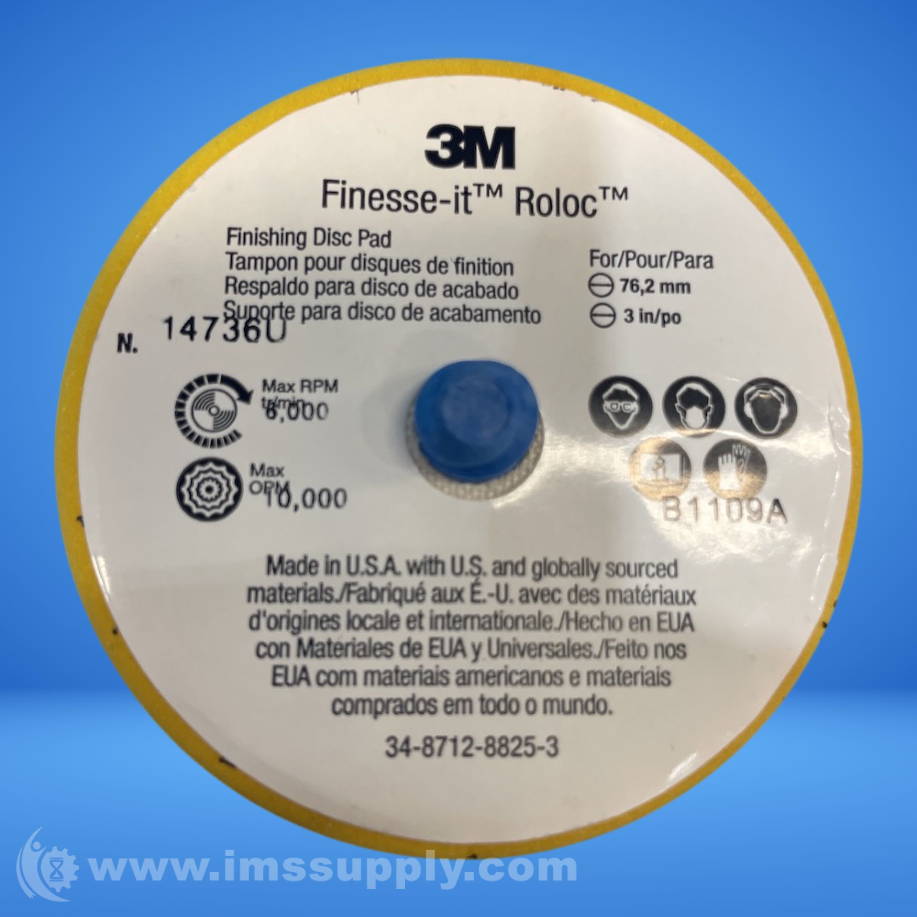 3M 14736 Finesse-it Roloc Finishing Disc Pad - IMS Supply