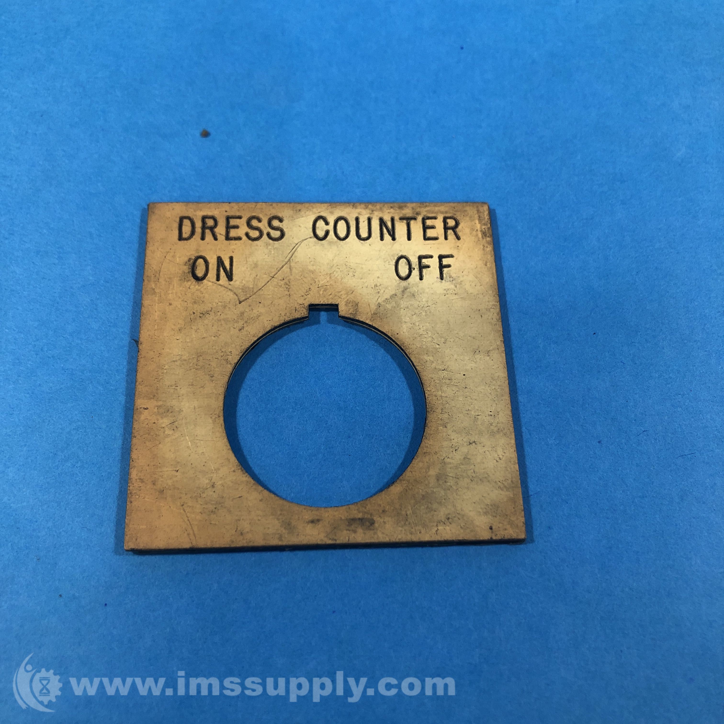 1'' LG Push Button Legend Plate - IMS Supply