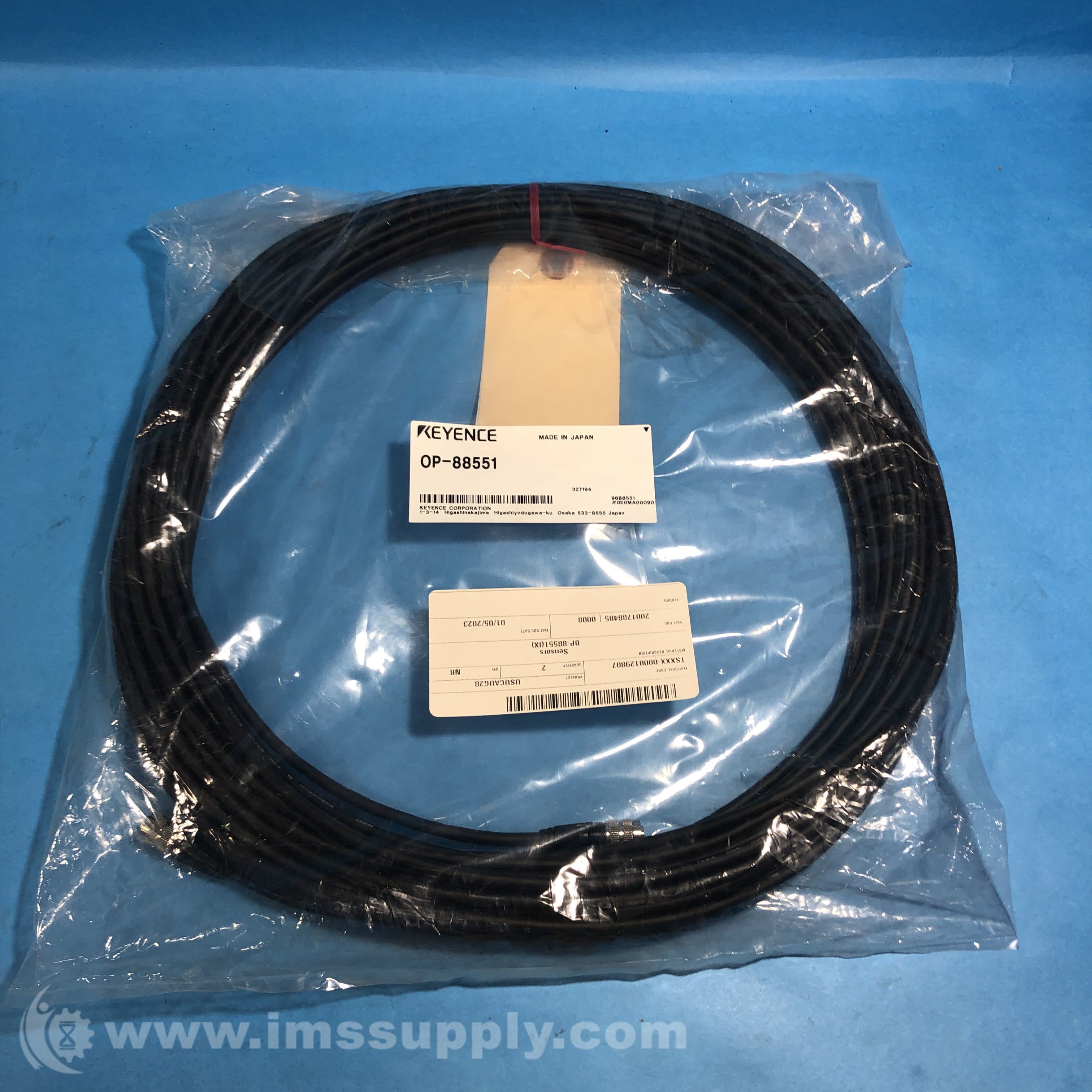 Keyence OP-88551 Sensor Head to Amplifier Cable, 20m - IMS Supply