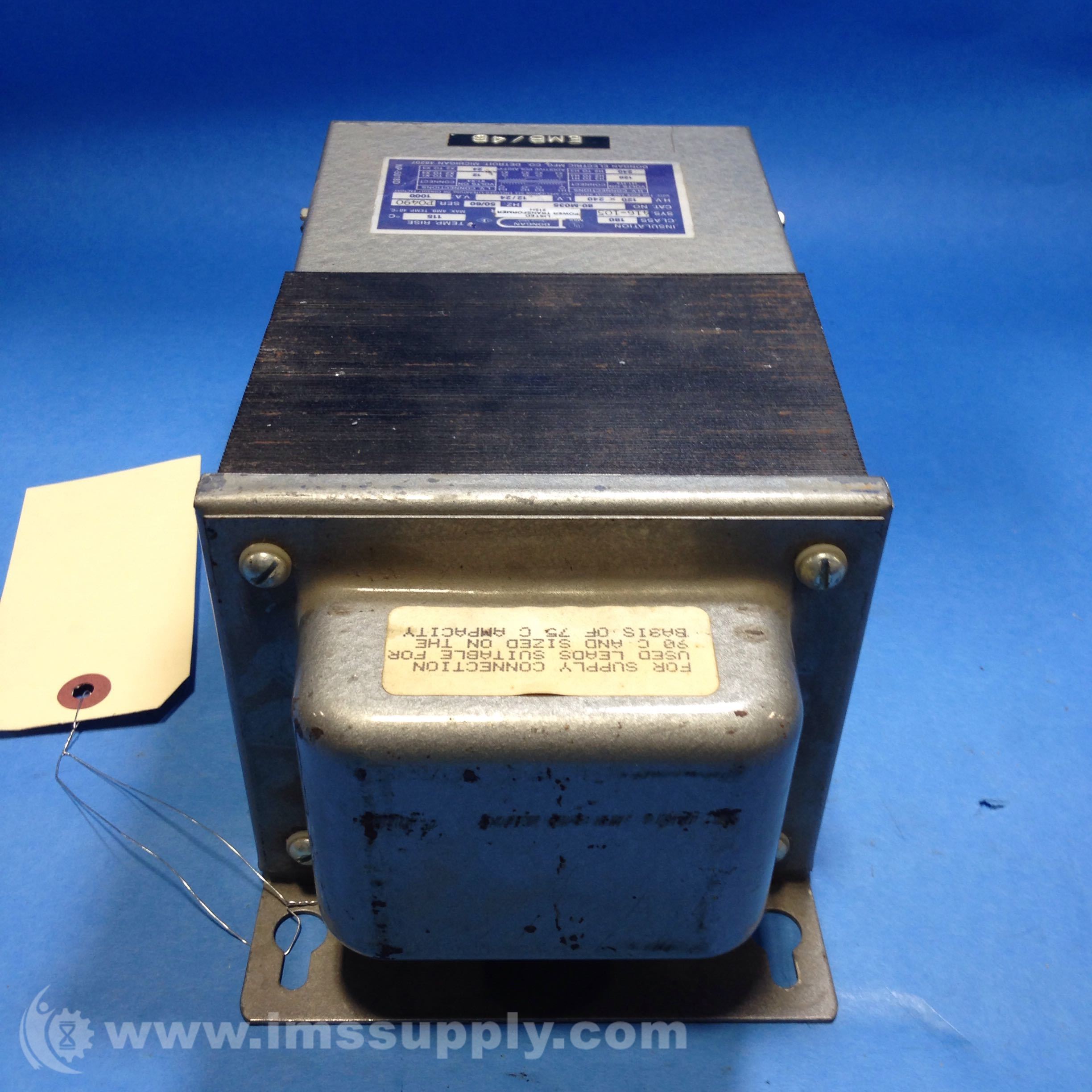 Dongan 80-M035 Single Phase General Purpose Transformer - IMS Supply