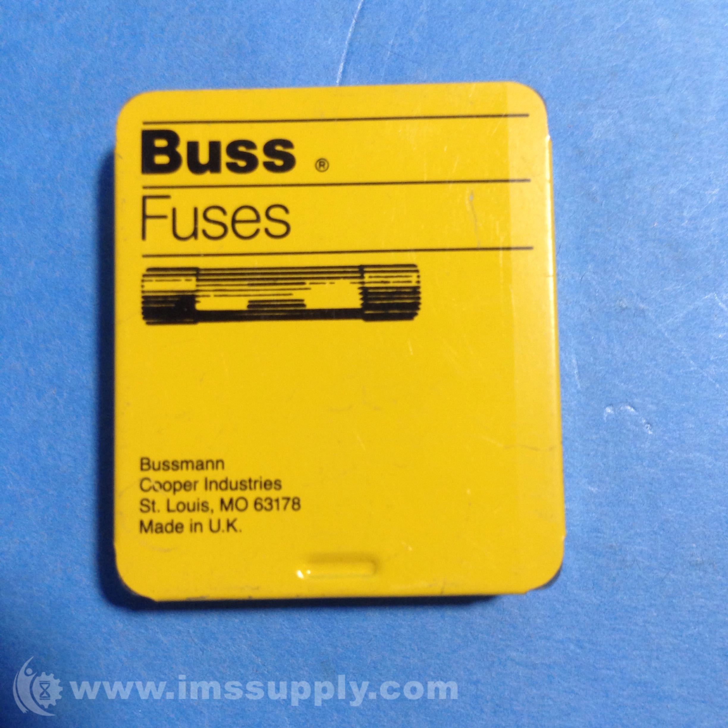 Bussmann GDC-500MA Fuse 500MA 250V Time Delay EA - IMS Supply