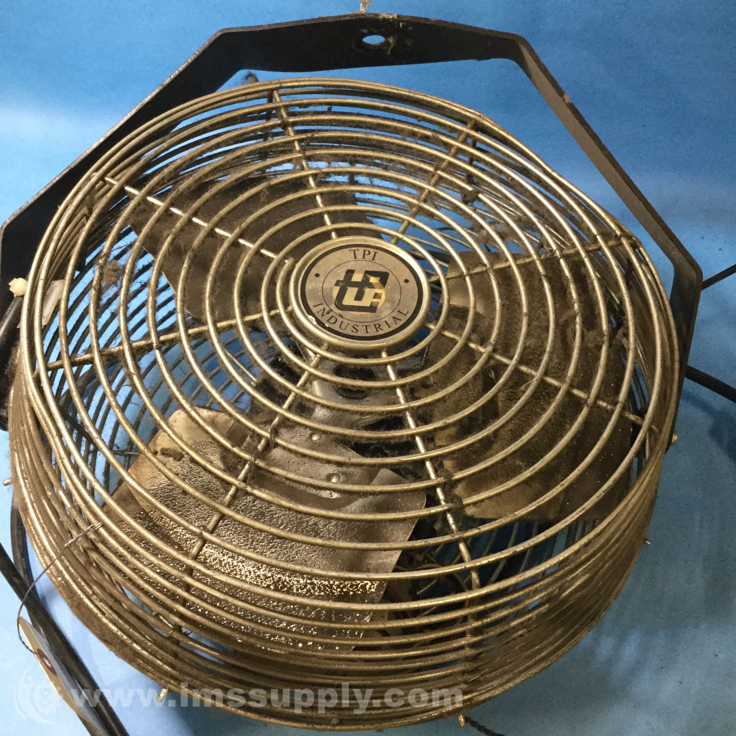 Tpi U12TE 2 Work Station Fan, 1/12 HP, 3 Speed - IMS Supply