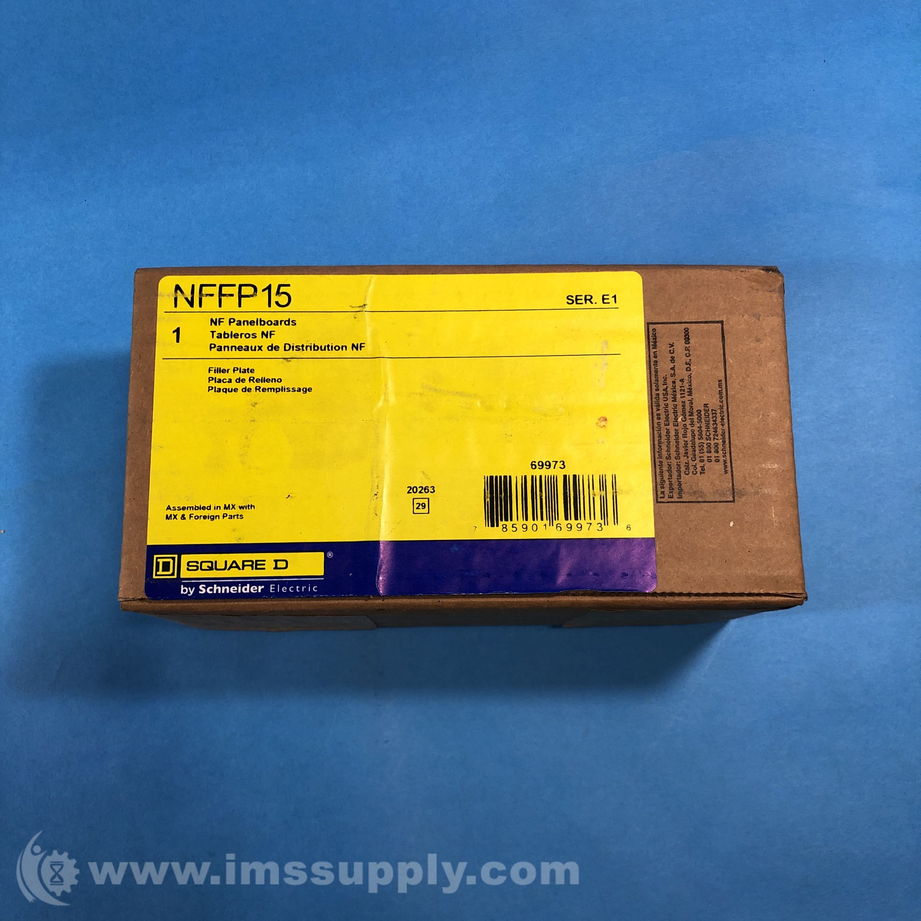 Square D NFFP15 Box of 15 Filler Plates for Panelboard - IMS Supply