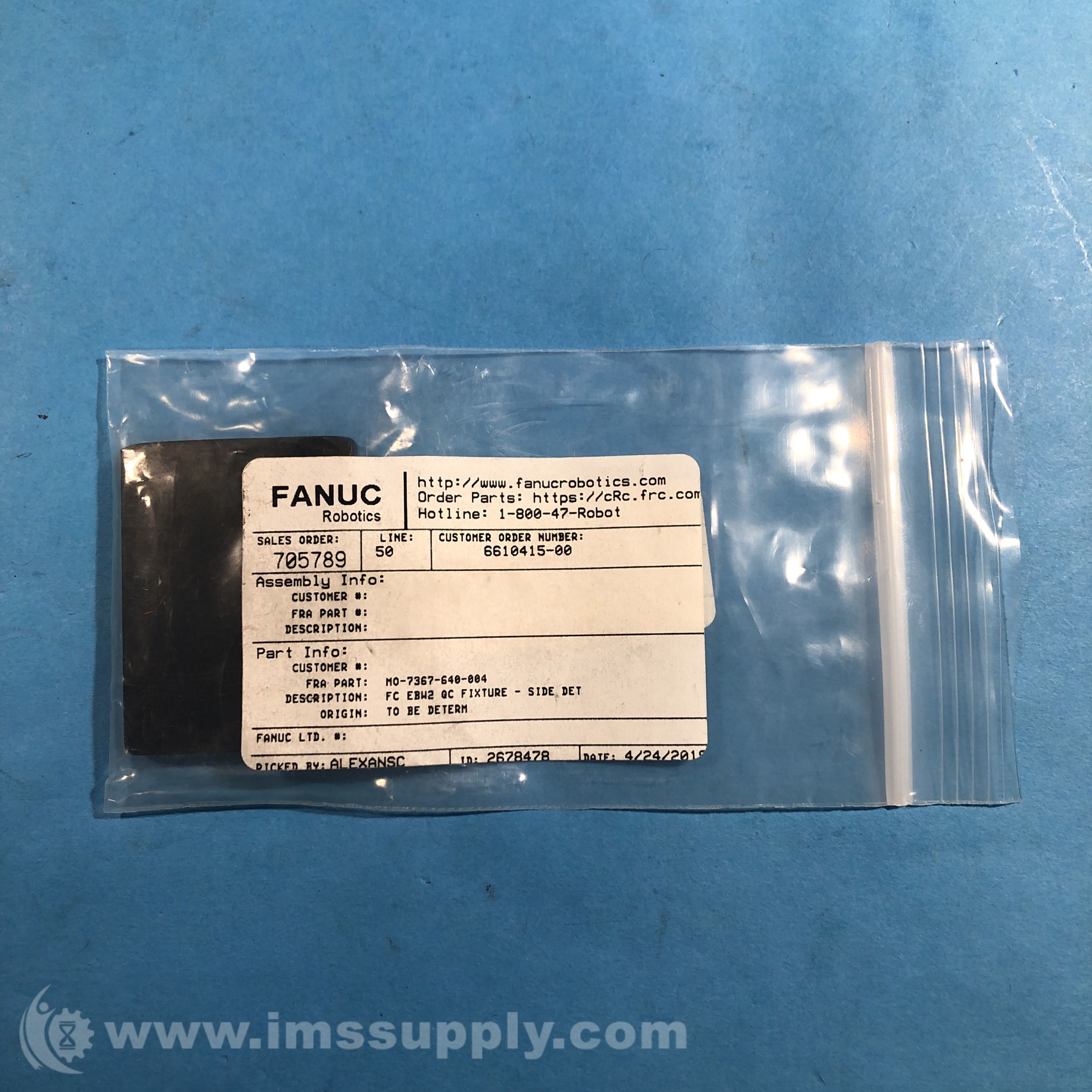 Fanuc M0-7367-640-004 EBW2 QC Fixture - IMS Supply