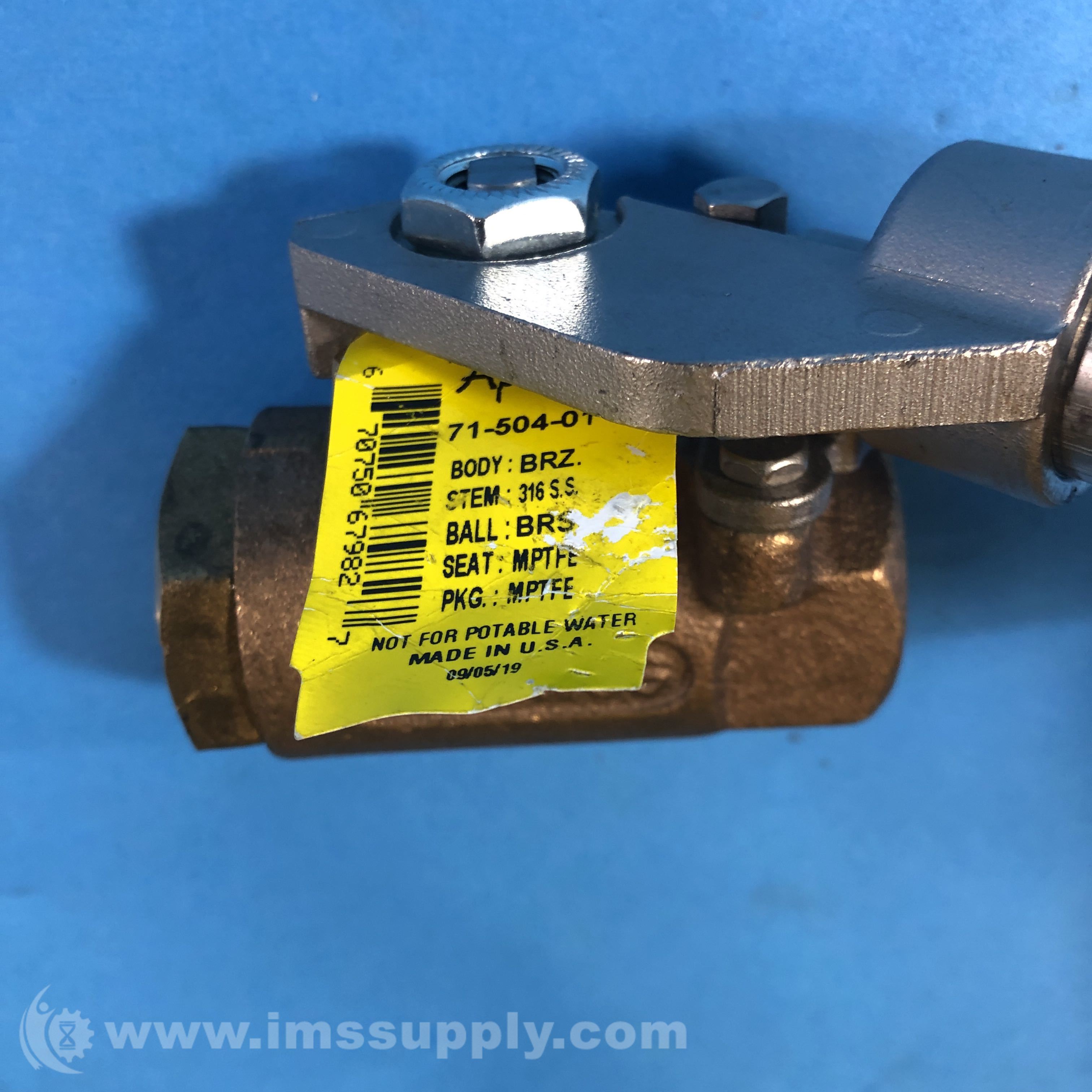 Apollo 71-504-01 Ball Valve with Spring Return Handle - IMS Supply