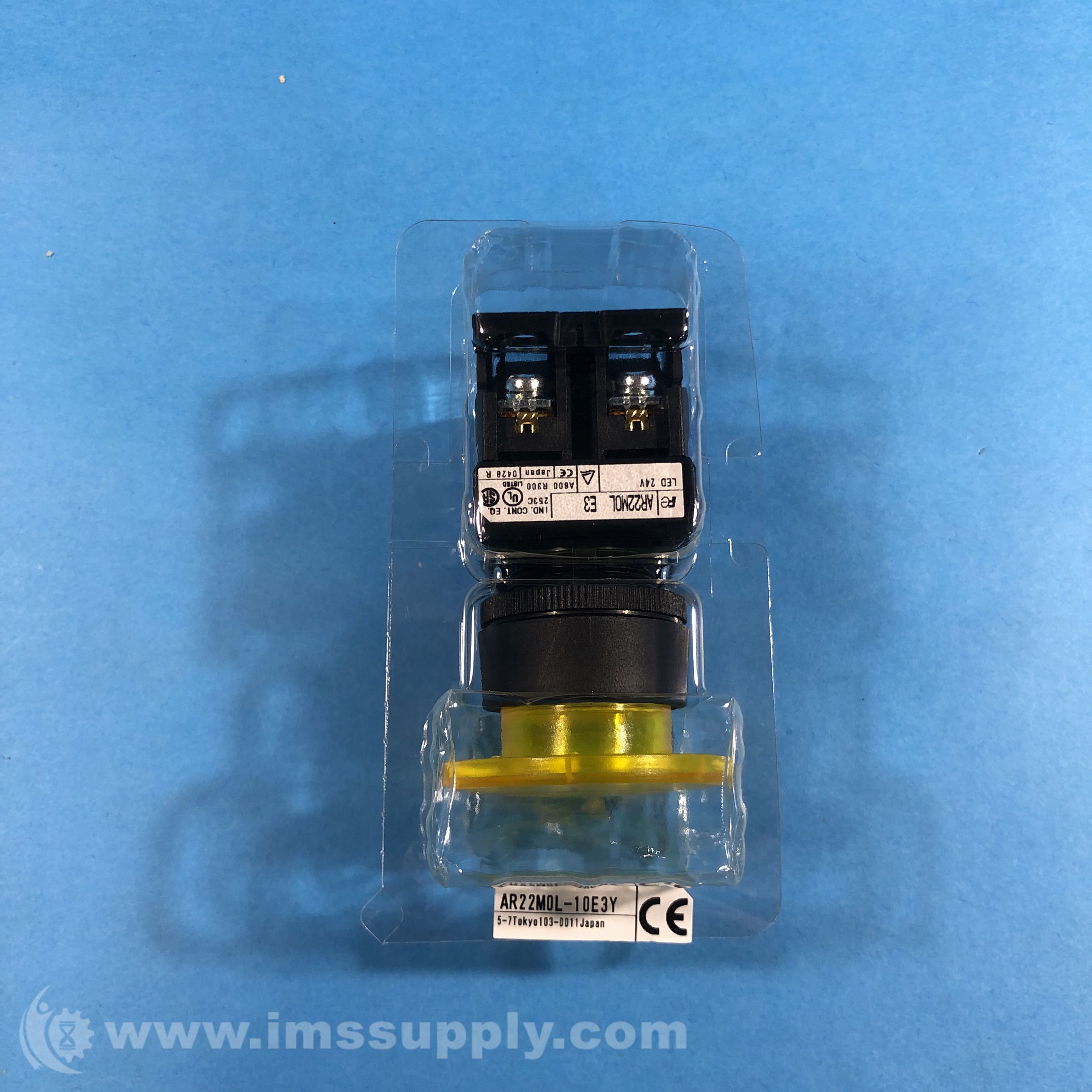 Fuji Electric AR22M0L-10E3Y Yellow Push Button - IMS Supply