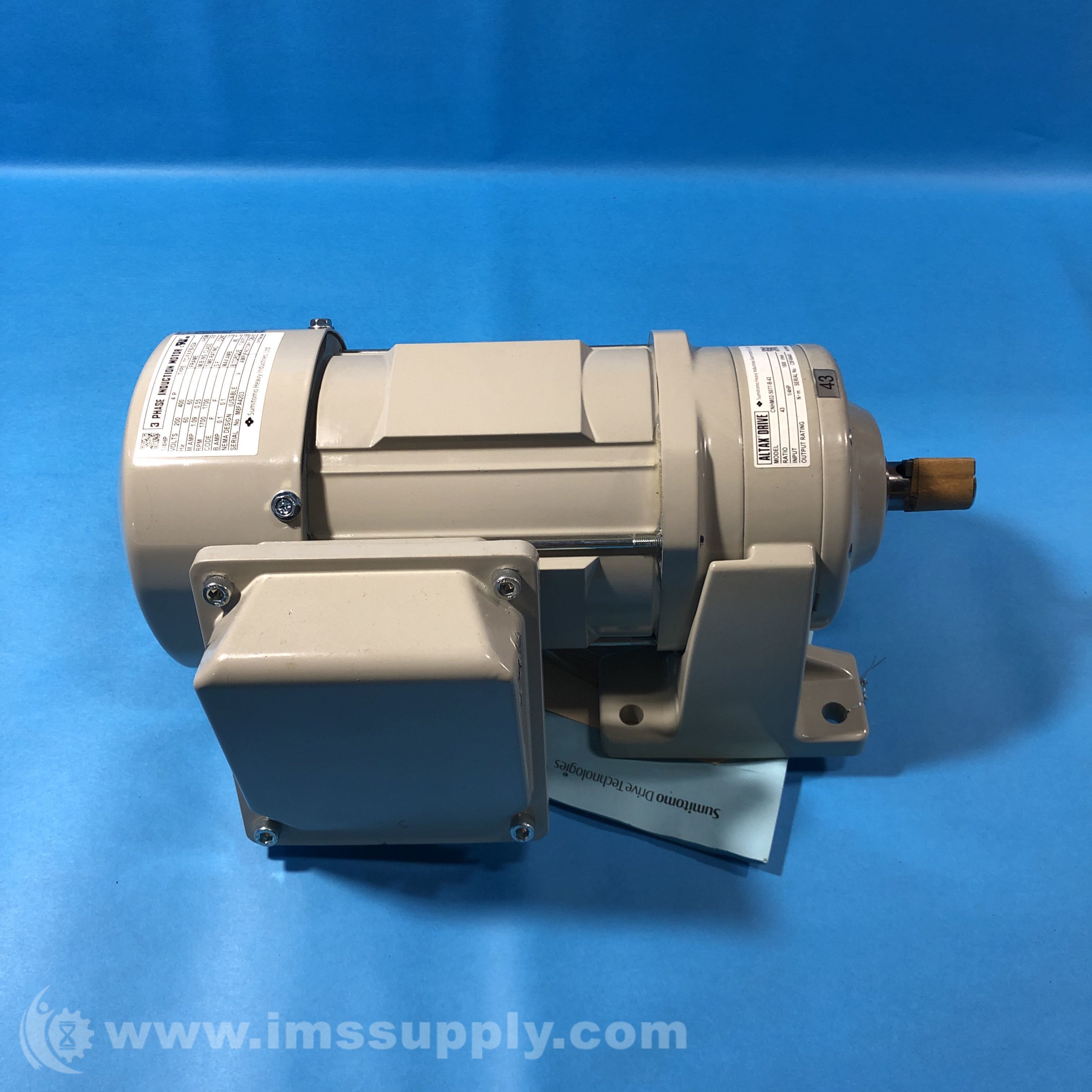 Sumitomo CNHM02-5077-B-43 ALTAX Drive Gearmotor - IMS Supply