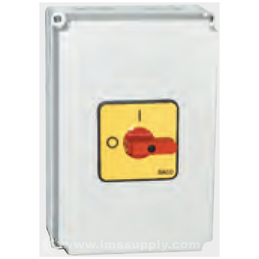 Baco Controls 0172039 25A 6P + NC/NO Disc Sw, Encl, Yel/Red Pad - IMS ...