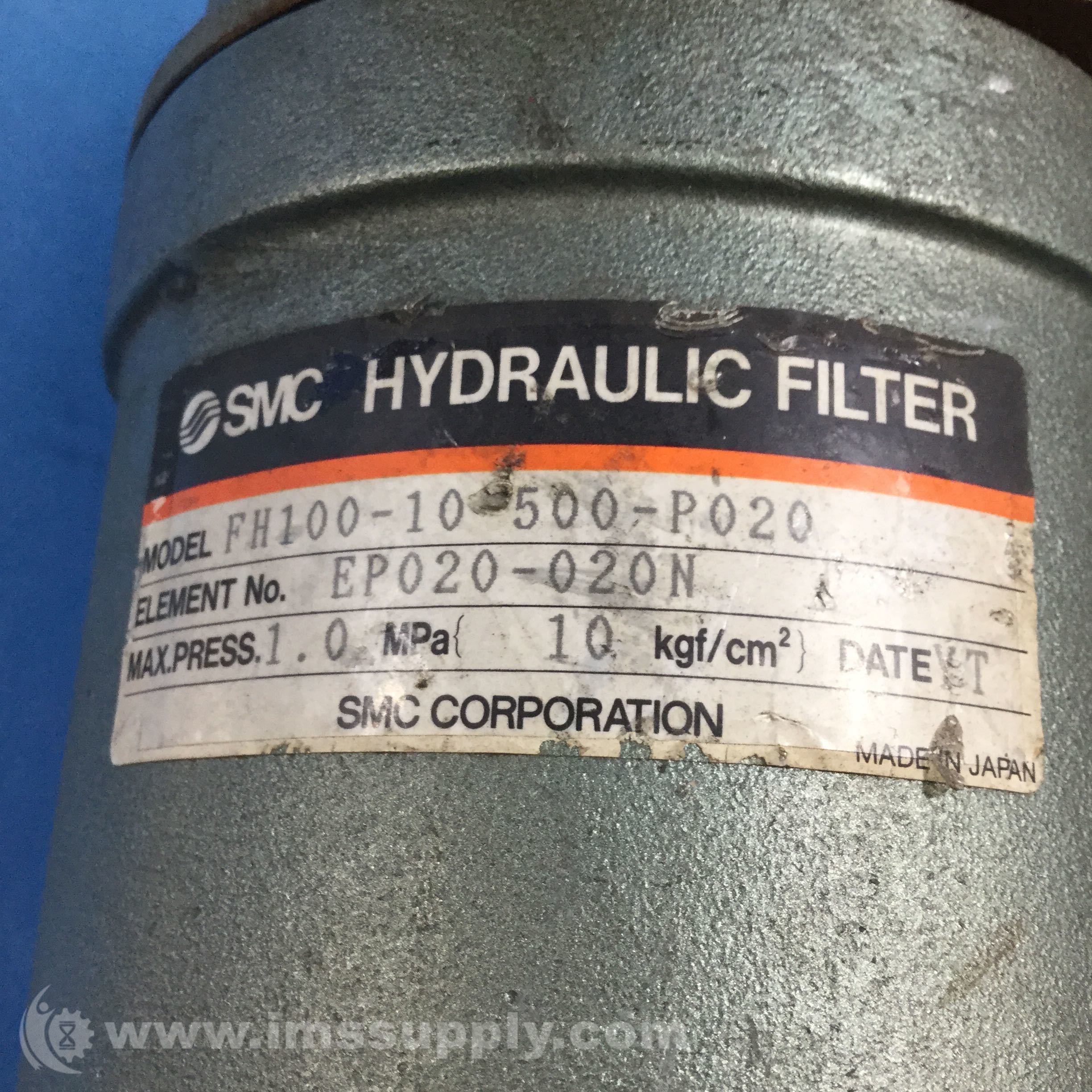 SMC FH100-10-500-P020 FHG Hydraulic Filter - IMS Supply