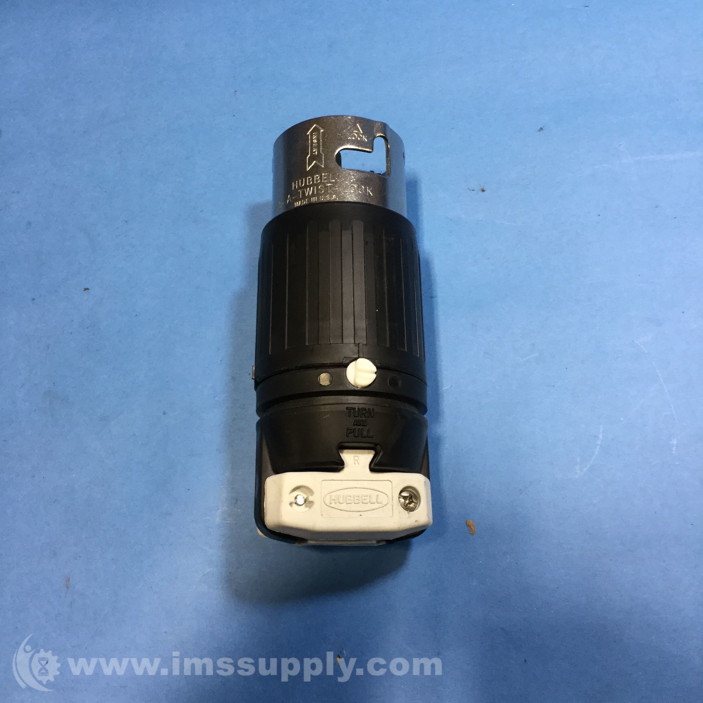 Hubbell CS-8165 Plug,Black/White, 50AMP, 3Pole ,4Wire, 480VAC - IMS Supply