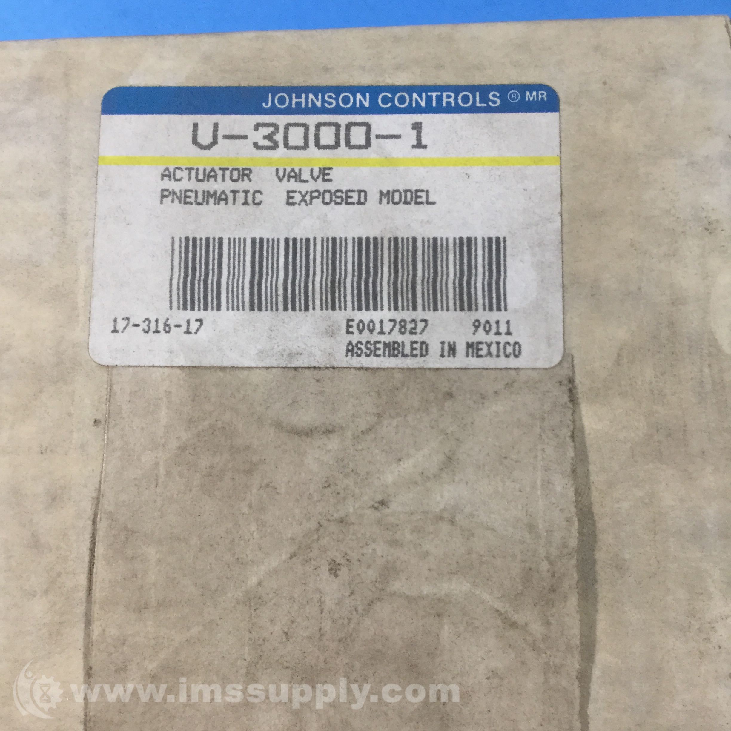 Johnson Controls V-3000-1 Pneumatic Valve Actuator - IMS Supply