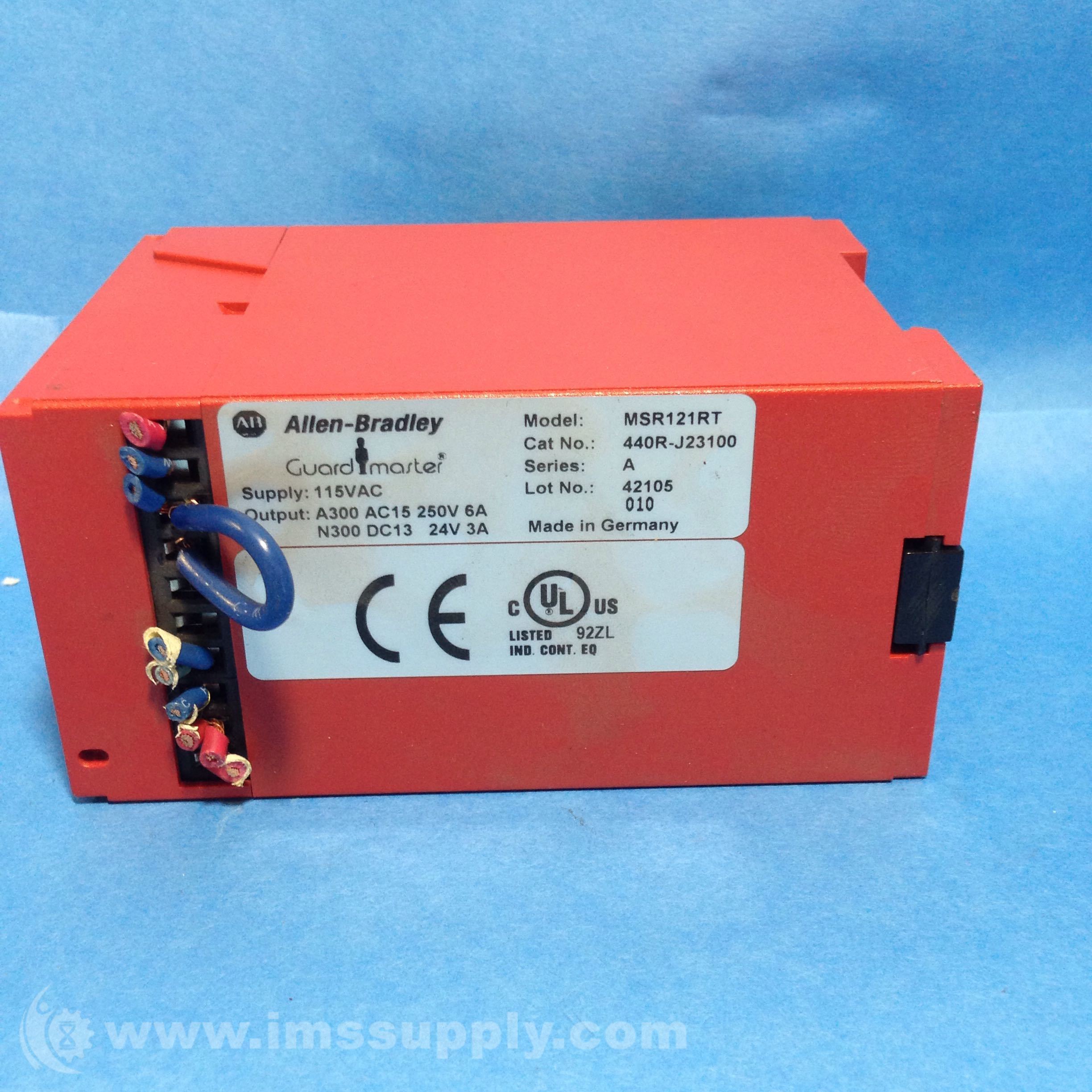 Allen Bradley MSR121RT Guard-Master Single Function Safety Relay - IMS ...