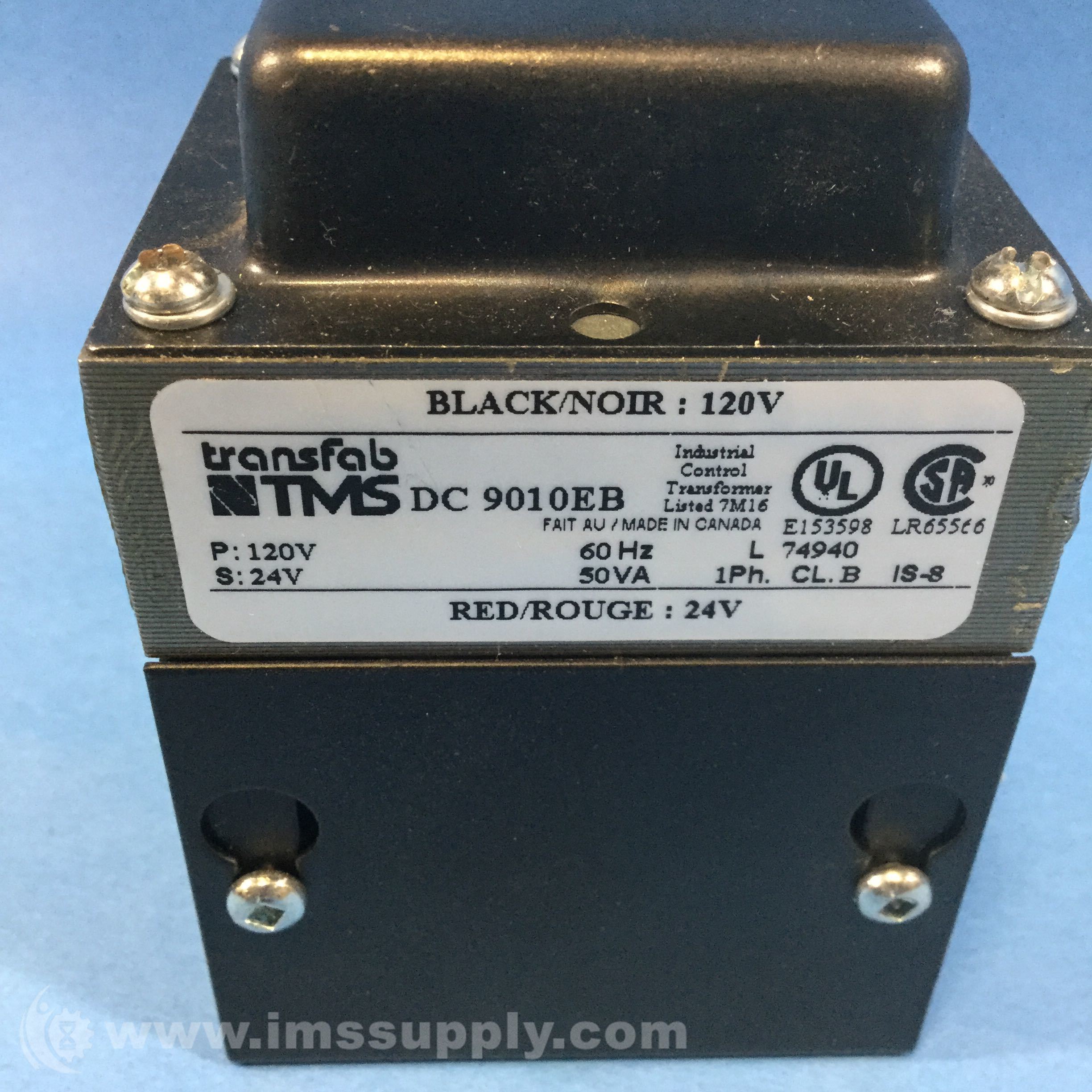 Transfab-TMS DC 9010EB 1PH 120V/24V 60HZ Transformer - IMS Supply