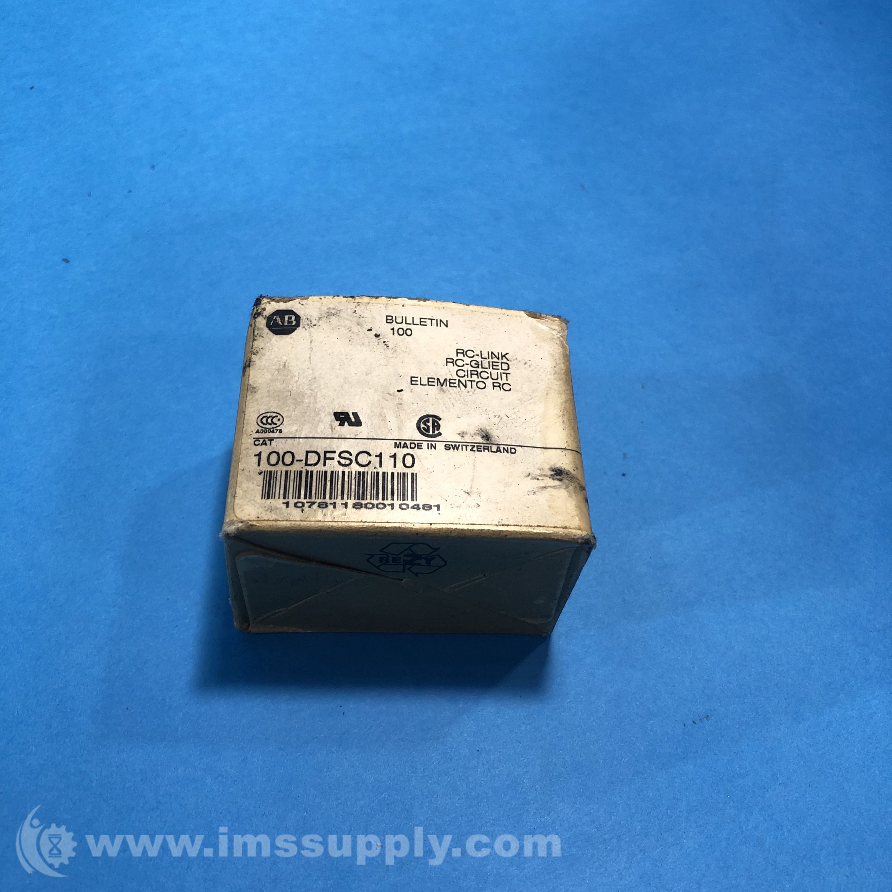 Allen Bradley 100-DFSC110 Series A Contactor Suppressor - IMS Supply