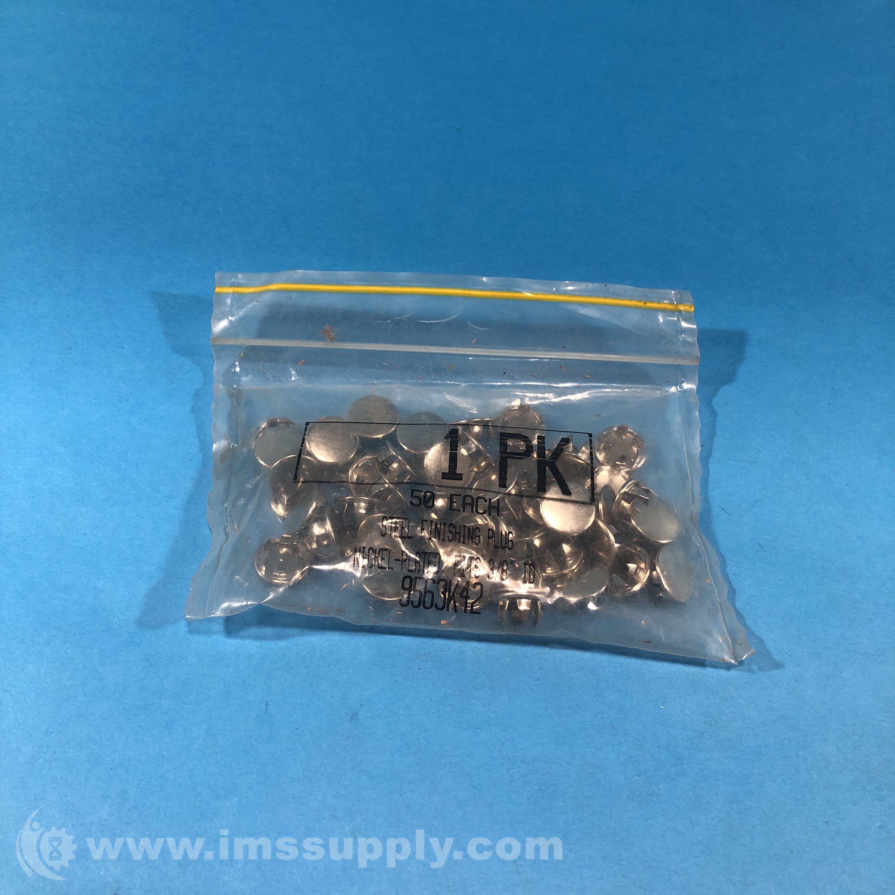 McMaster-Carr 9563K42 Bag of 50 Nickel Plated Steel Hole Plugs - IMS Supply