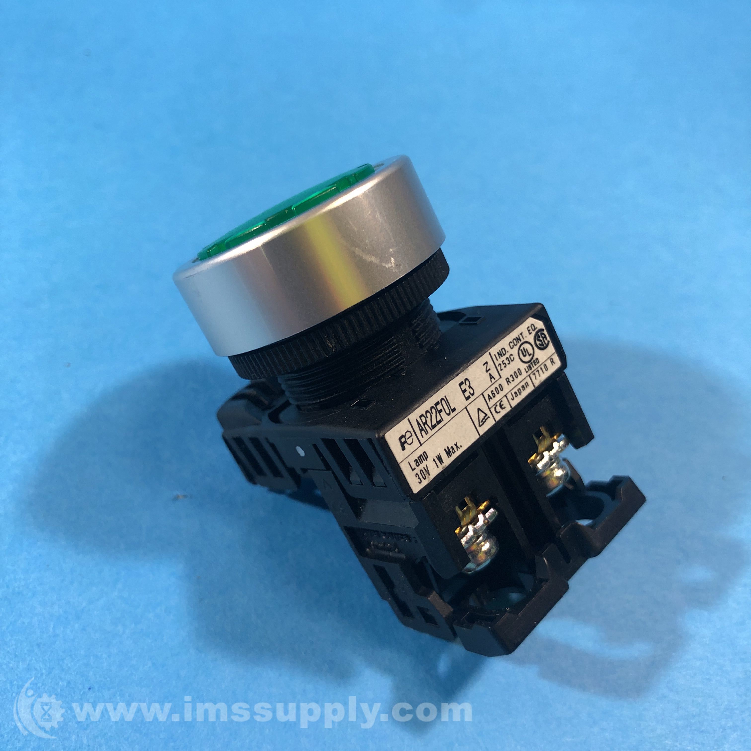 Fuji Electric AR22F0L E3 Illuminated Green Push Button - IMS Supply