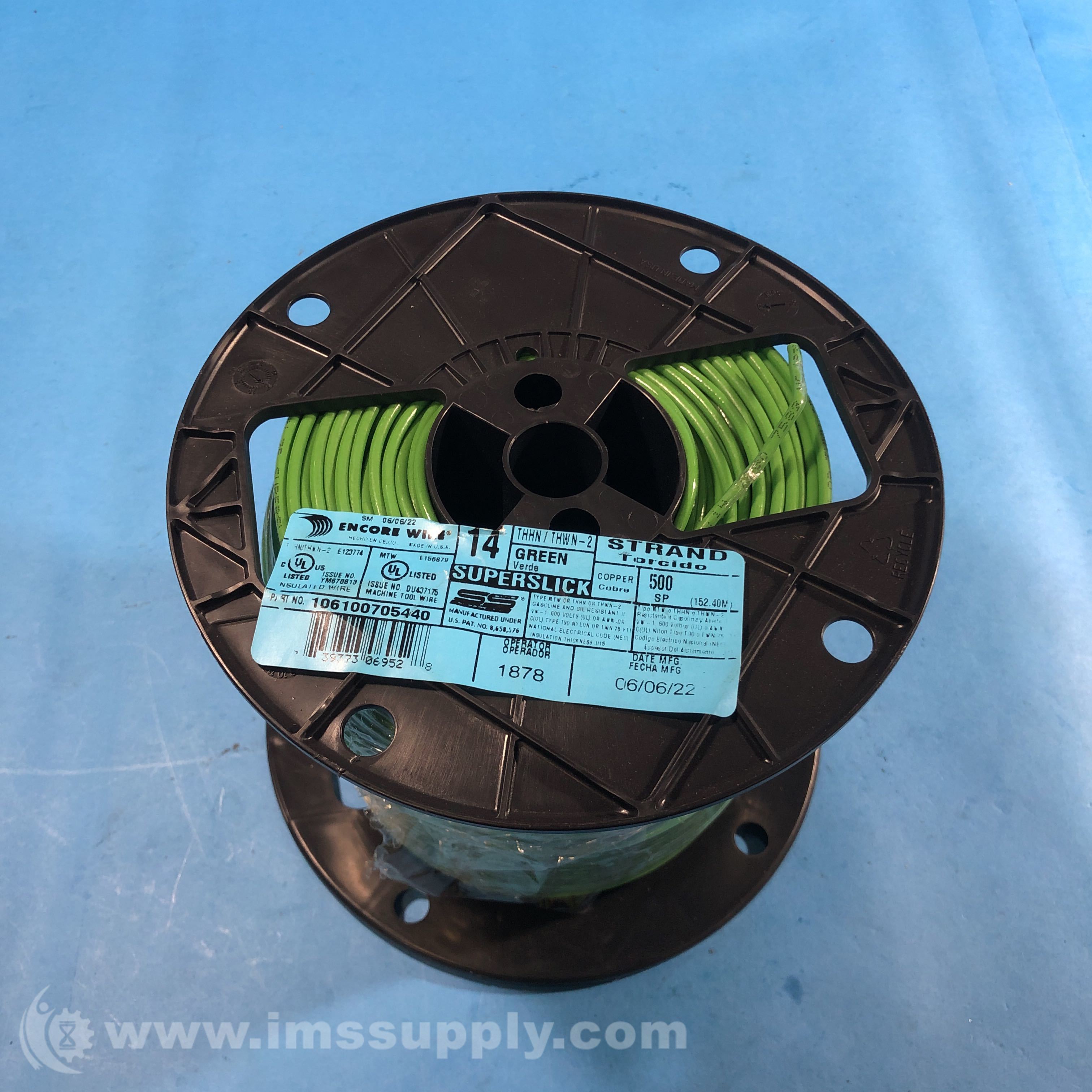 ENCORE WIRE 106100705440 Length 500 Feet 14AWG Green Wire Cable - IMS ...